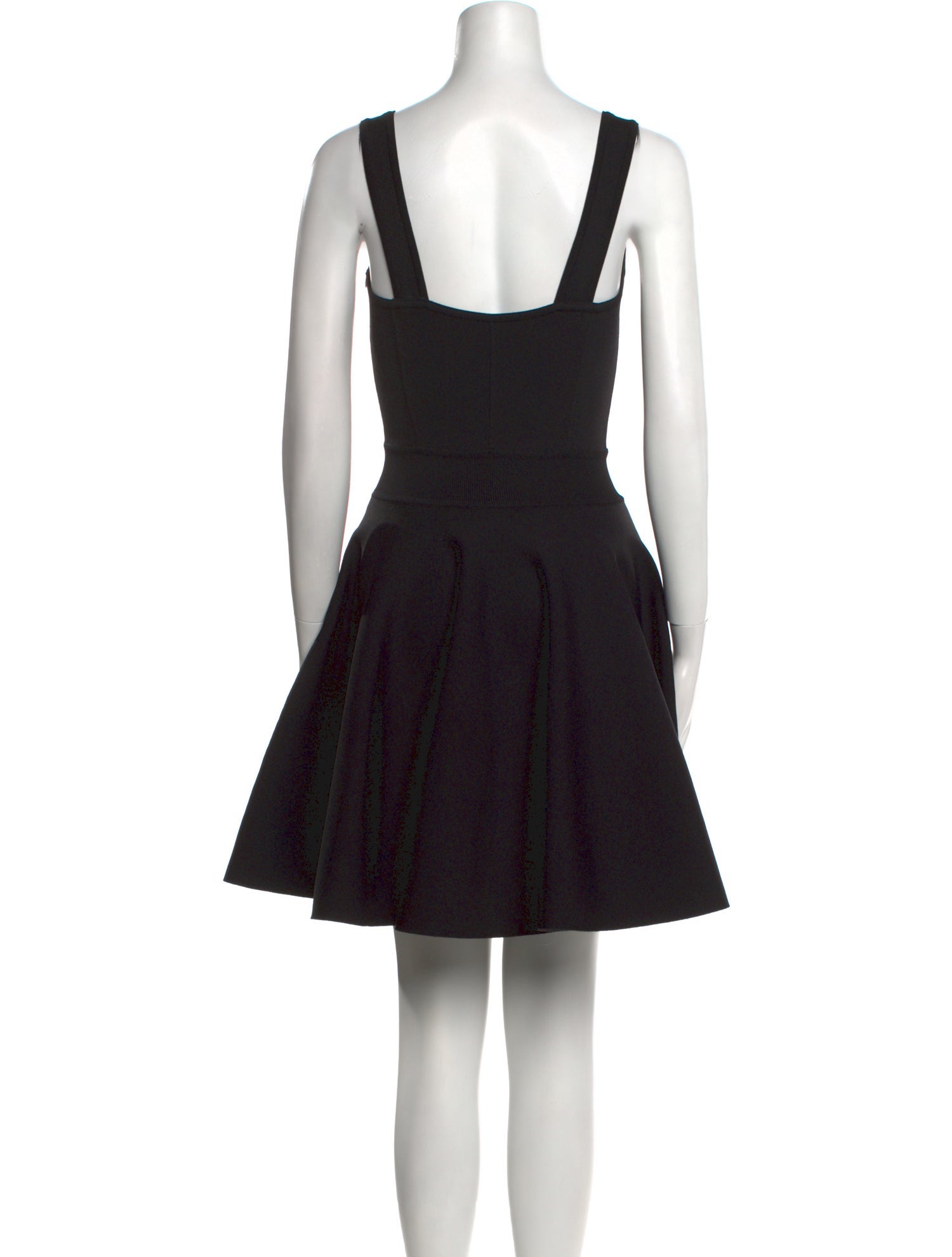 Alaïa Square Neckline Mini Dress - Black Dresses, Clothing - AL2108340 ...