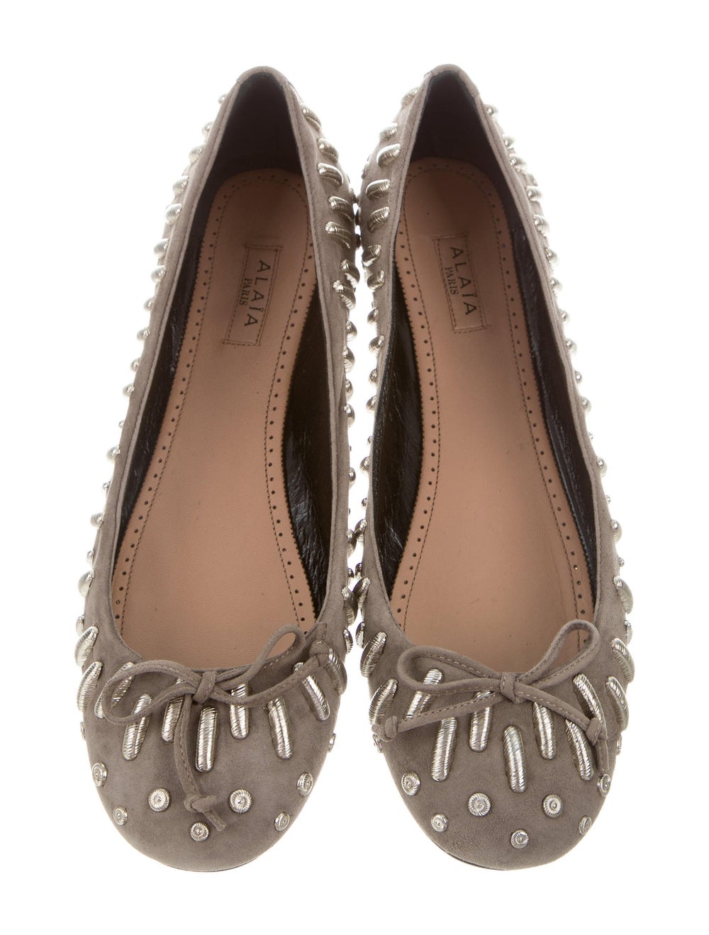 Alaïa Embellished Suede Flats - Shoes - AL232969 | The RealReal