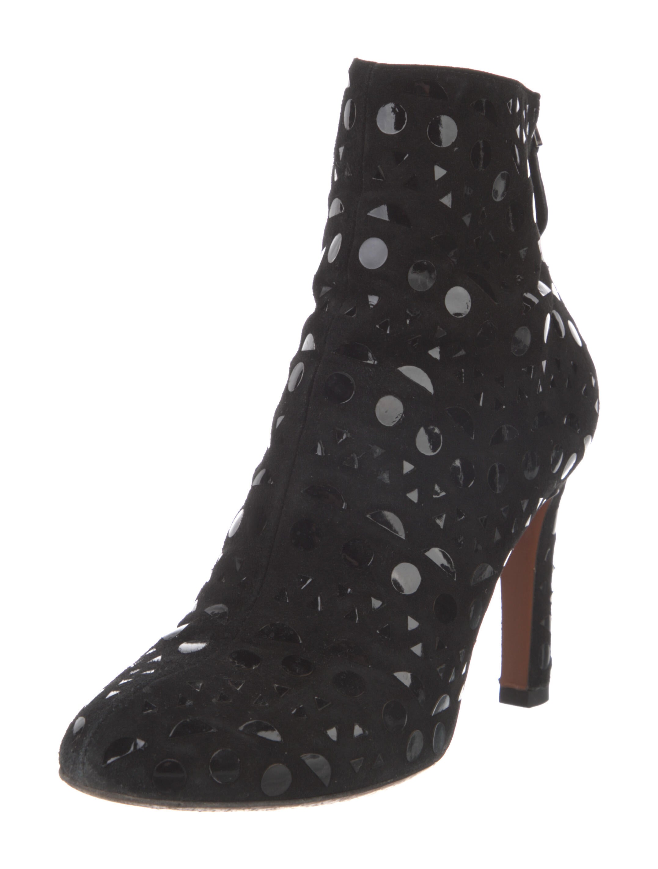 Alaïa Suede Platform Booties - Black Boots, Shoes - AL227812 | The RealReal