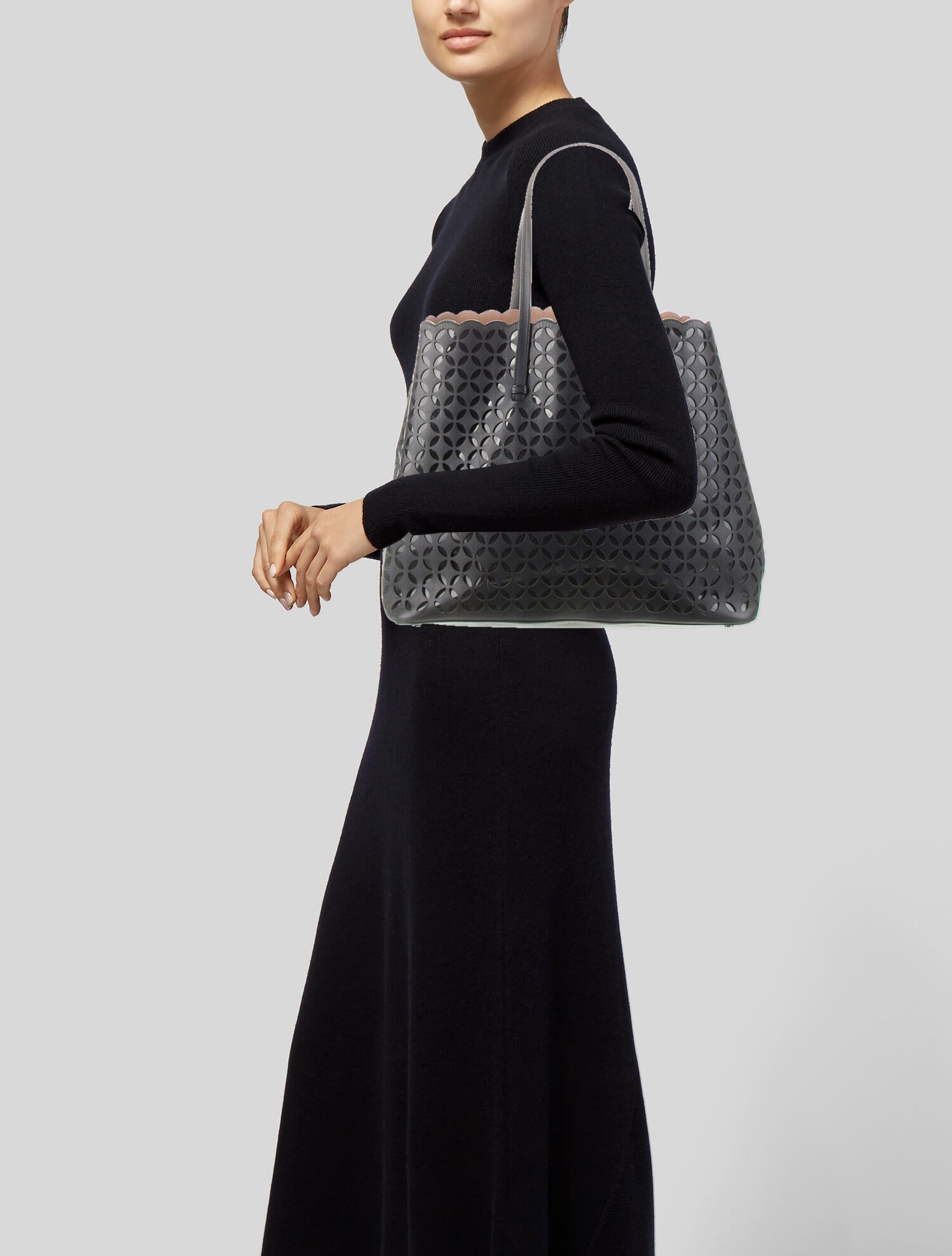 Alaïa Leather Shoulder Bag - Blue Shoulder Bags, Handbags - AL275392 ...