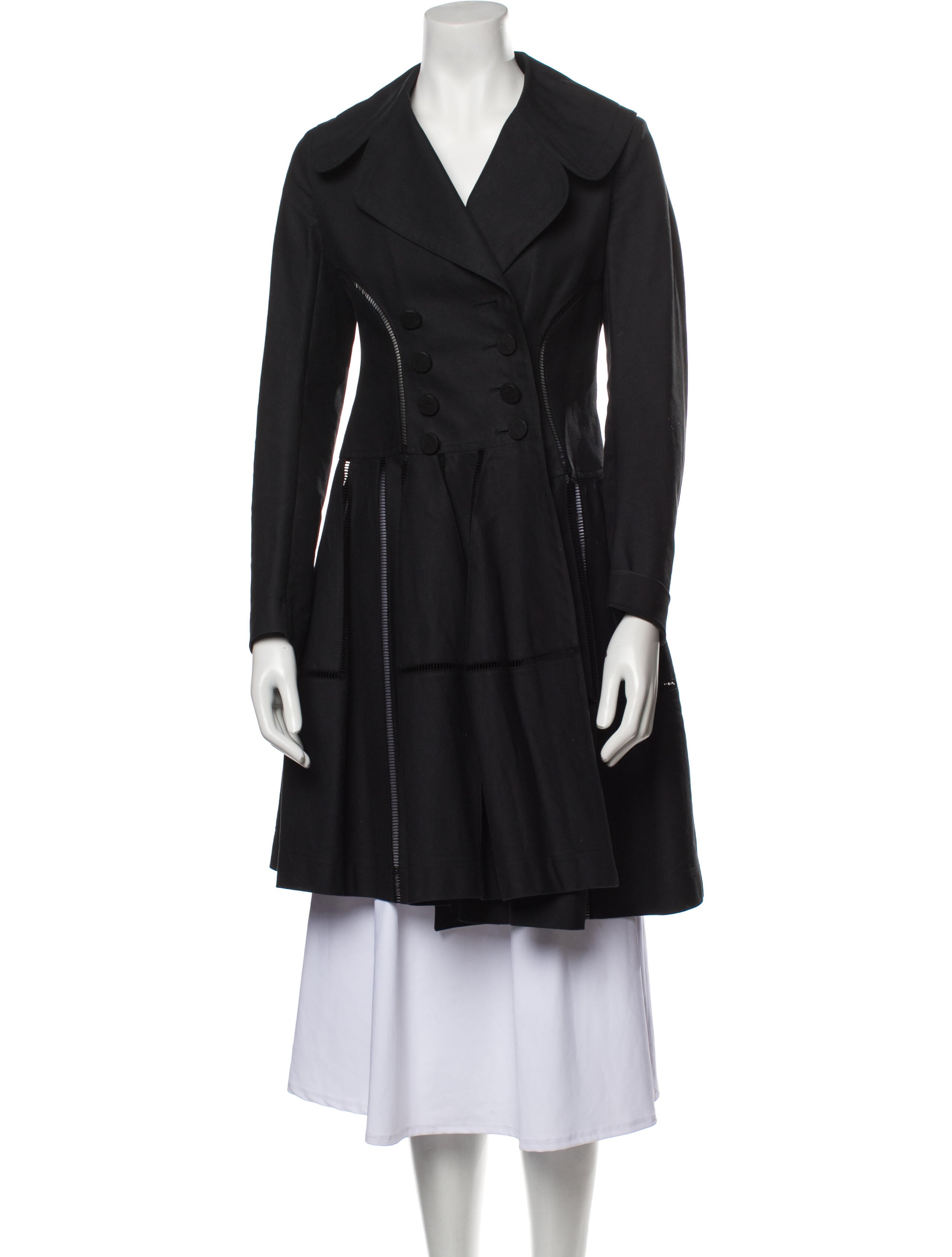 Alaïa Wool Double-Breasted Coat - Black Coats, Clothing - AL229054 ...