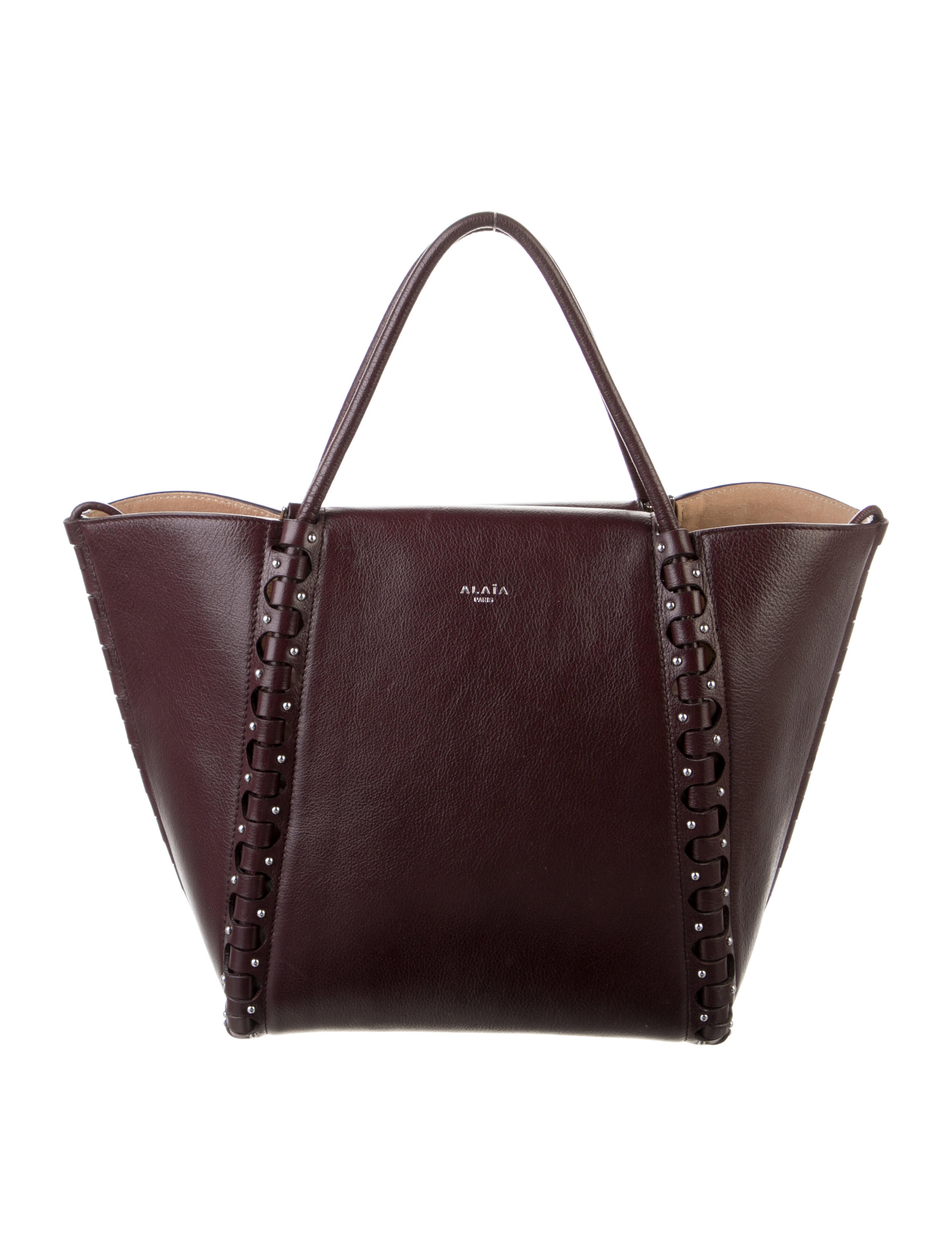 Alaïa Hinge Small Tote - Burgundy Totes, Handbags - AL278711 | The RealReal