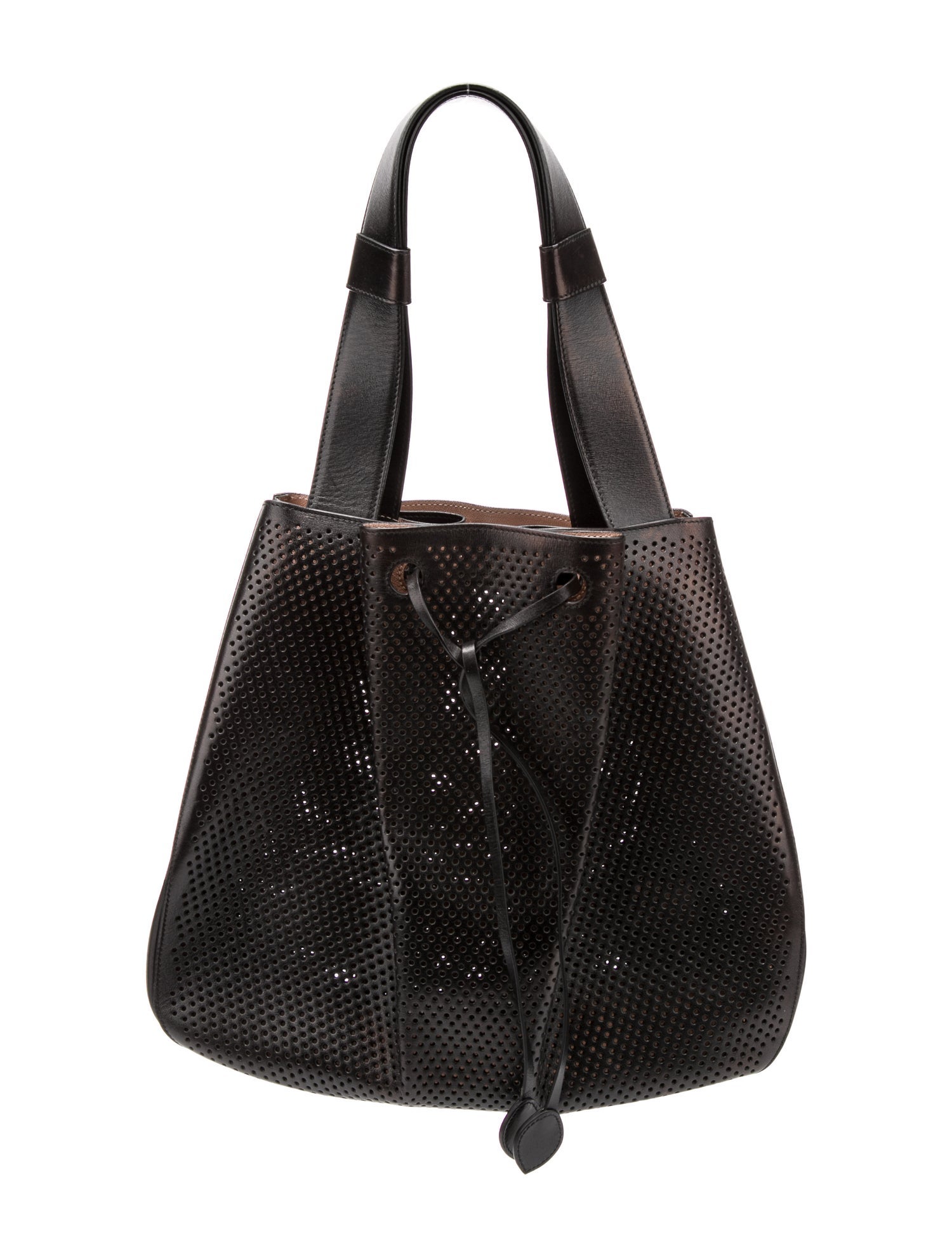 Alaïa Laser Cut Leather Shoulder Bag - Black Shoulder Bags, Handbags ...