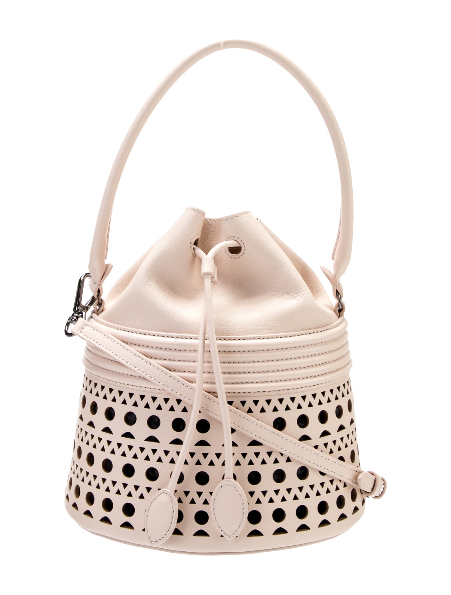 Alaïa Leather Bucket Bag - Pink Bucket Bags, Handbags - AL296847 | The ...