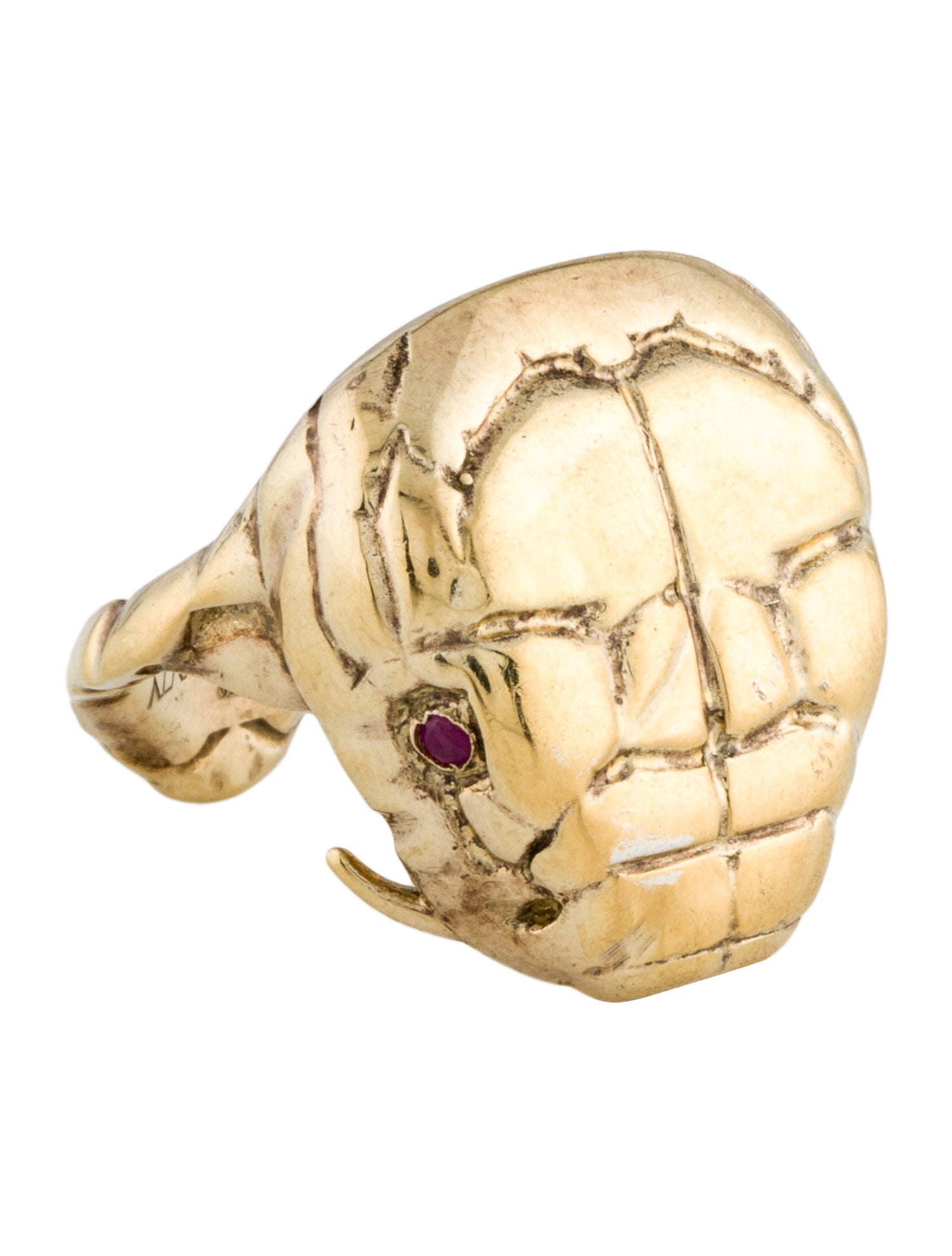 Alan Crocetti Ruby Snakehead Ring - Sterling Silver Cocktail Ring ...