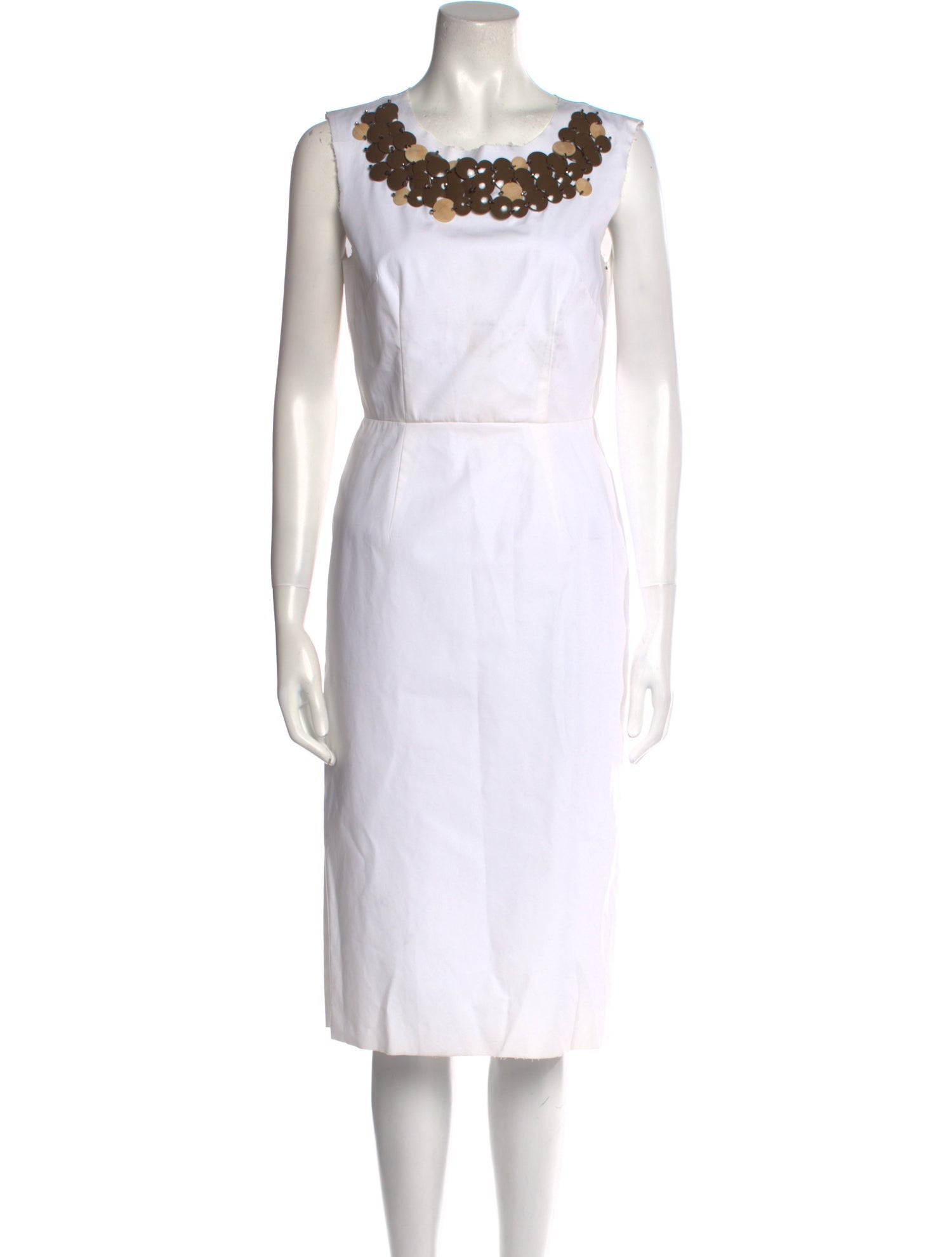 Alberta Ferretti Scoop Neck Midi Length Dress - White Dresses, Clothing ...