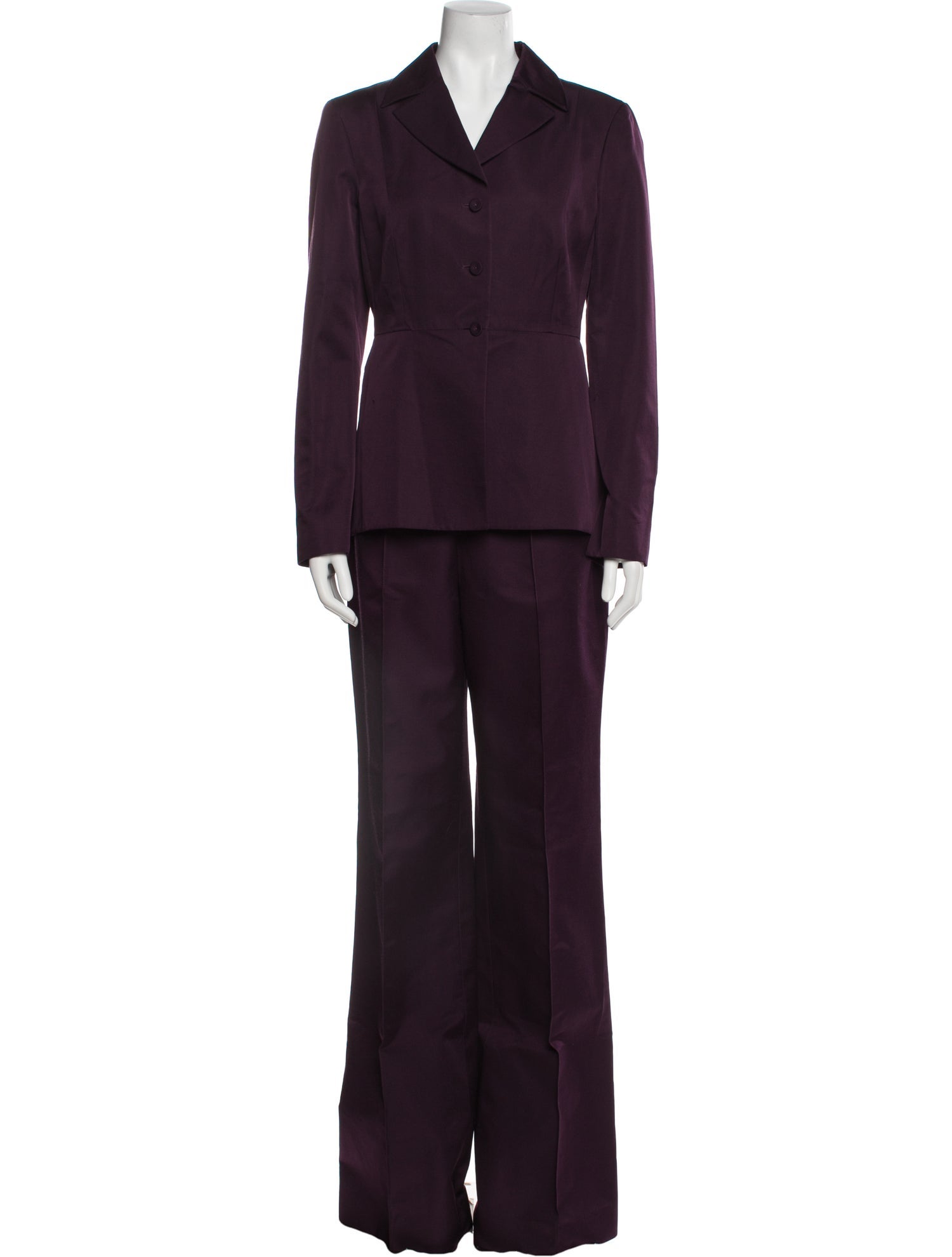 Alberta Ferretti Angora Pantsuit - 12" Rise, Purple Suits and Sets ...