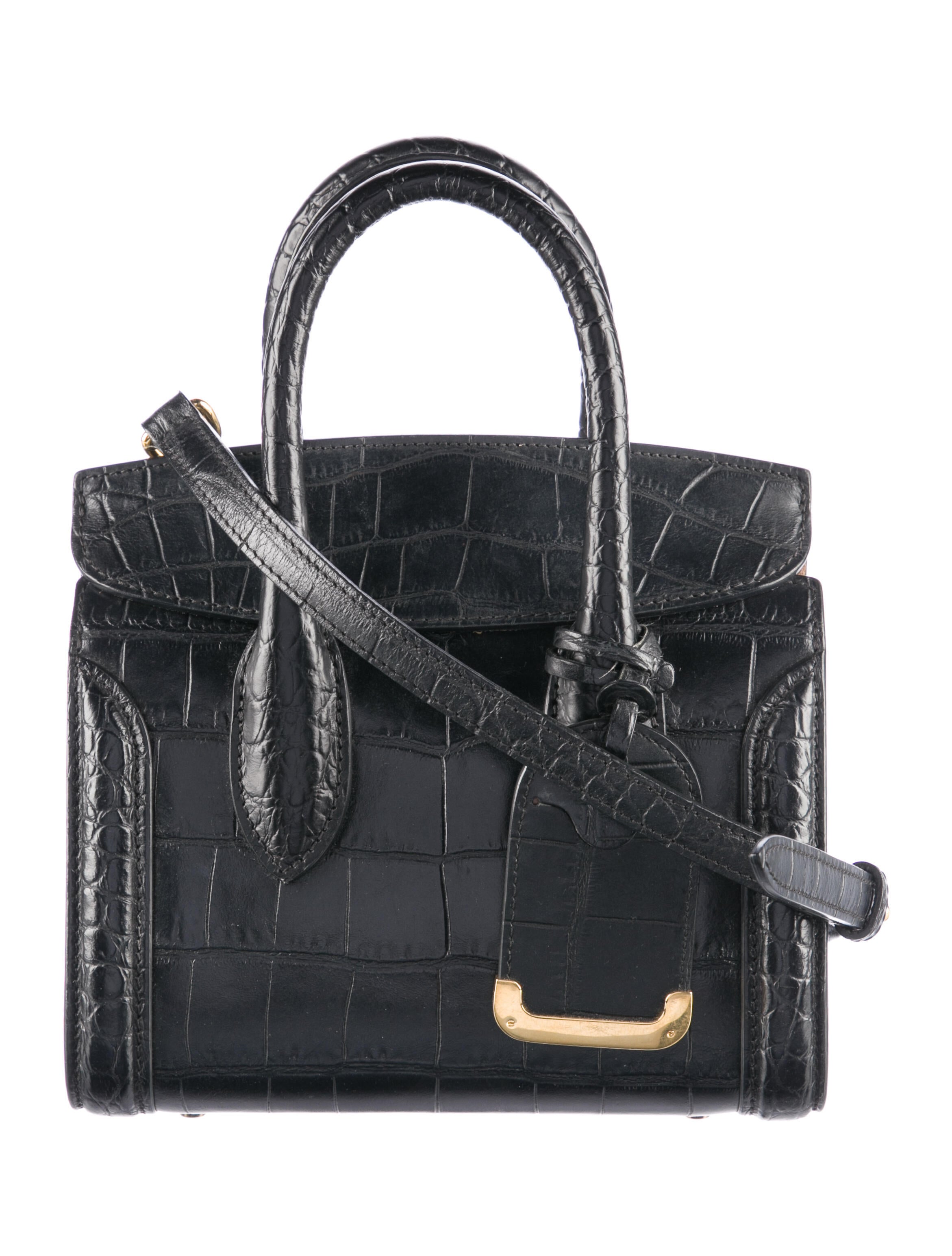 Alexander McQueen Skull Padlock Mini Handle Bag - Black Handle Bags ...