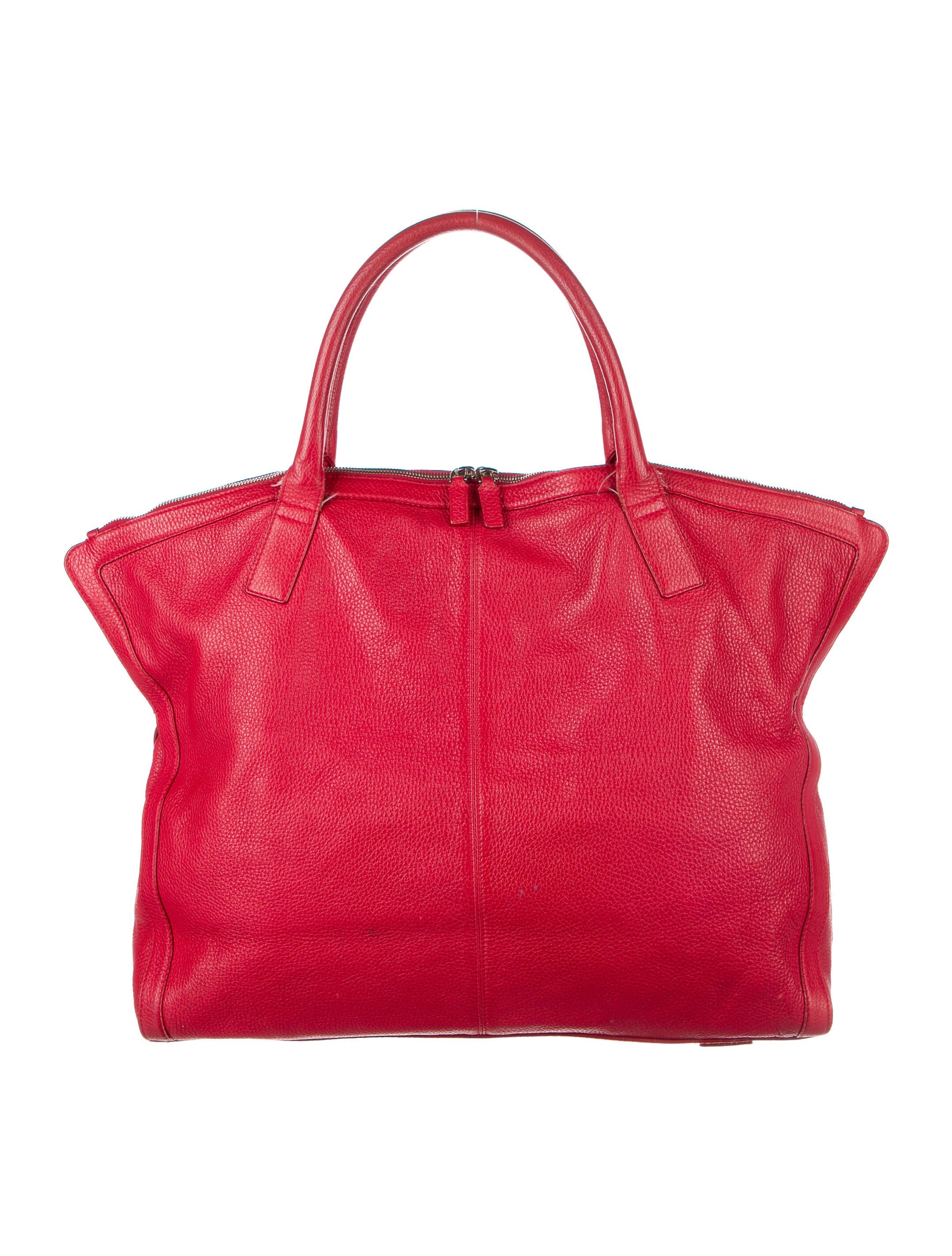 Alexander McQueen Grained Leather Tote - Red Totes, Handbags ...