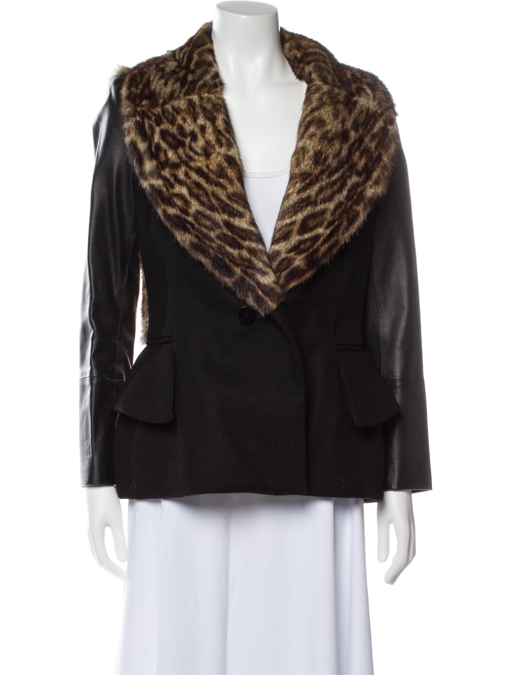 Alexander McQueen Animal Print Blazer - Black Jackets, Clothing ...