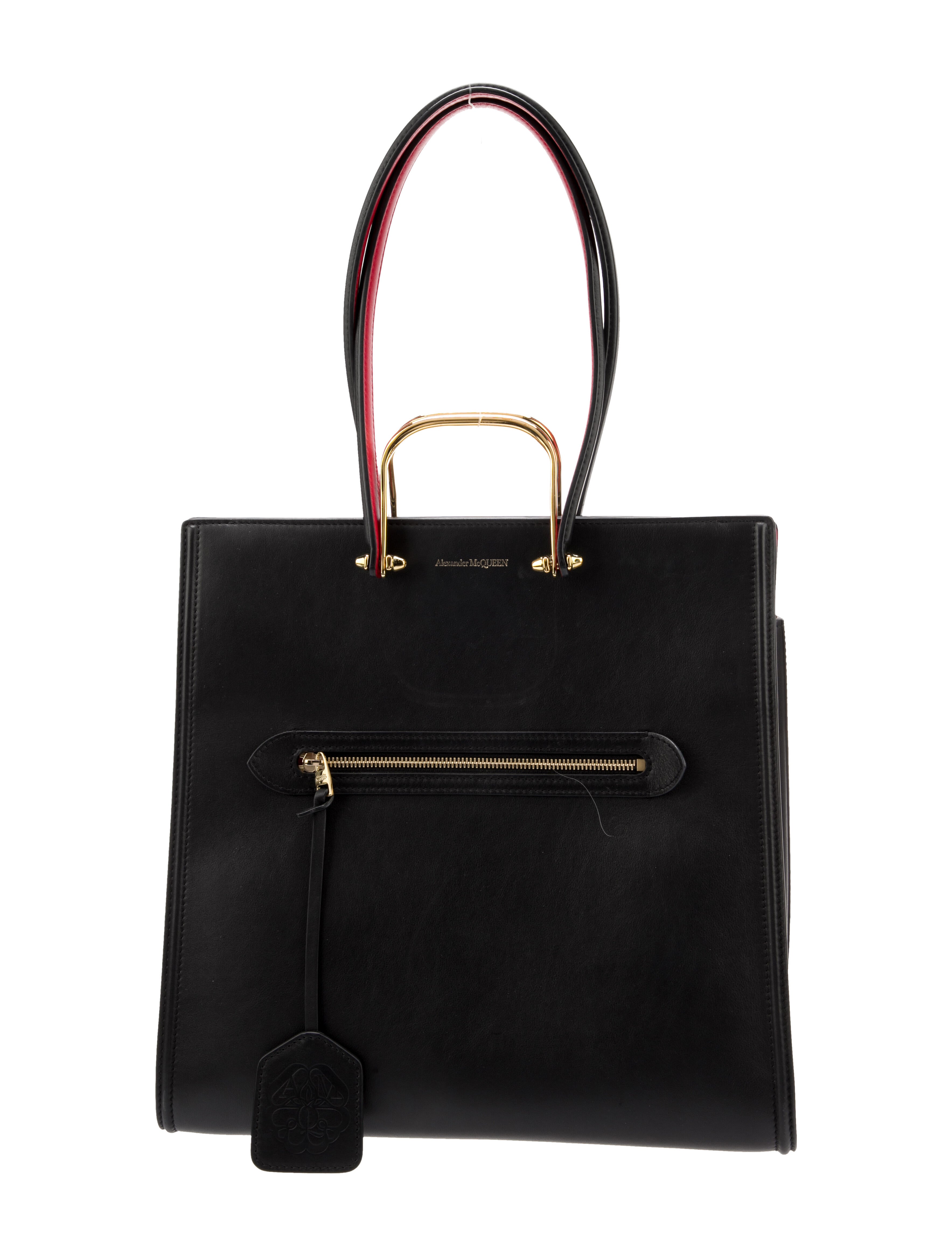 Alexander McQueen The Tall Story Tote - Black Totes, Handbags ...