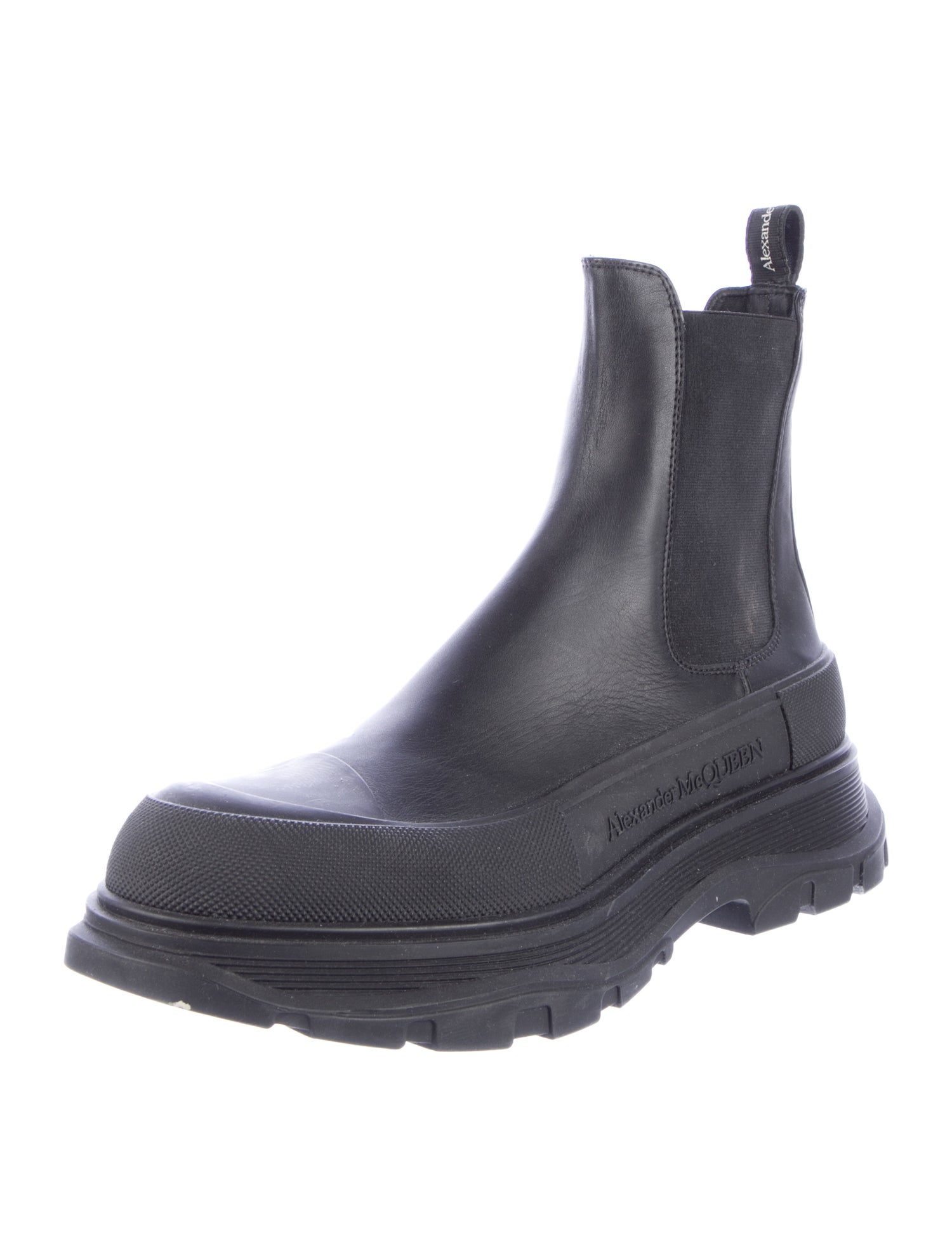 Alexander McQueen Leather Chelsea Boots - Black Boots, Shoes ...
