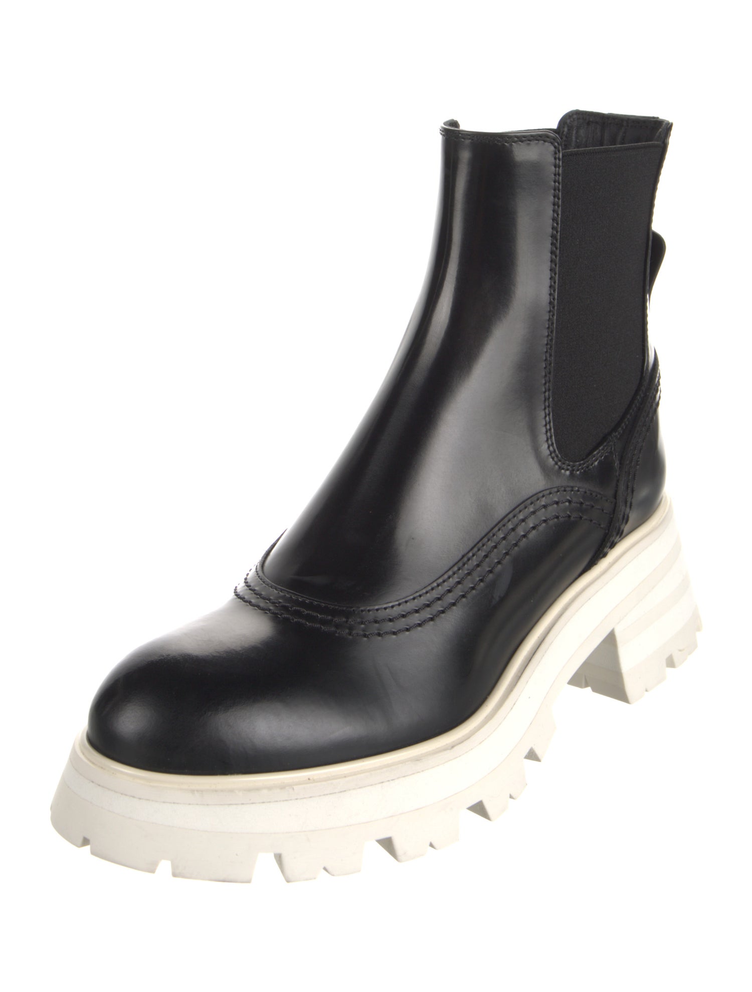 The Row Patent Leather Chelsea Boots - Black Boots, Shoes - THR144945 ...