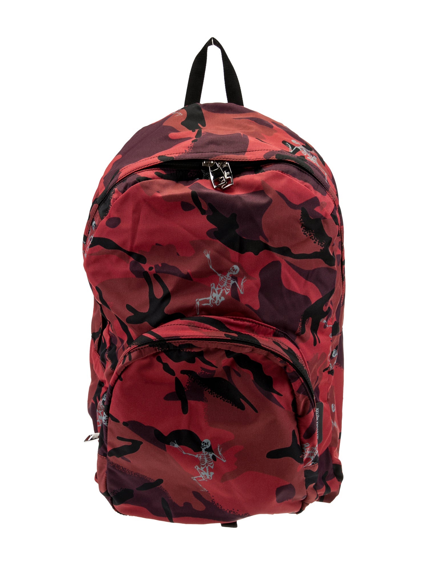 Alexander McQueen Nylon Camo Dancing Skeleton Backpack - Red Backpacks ...