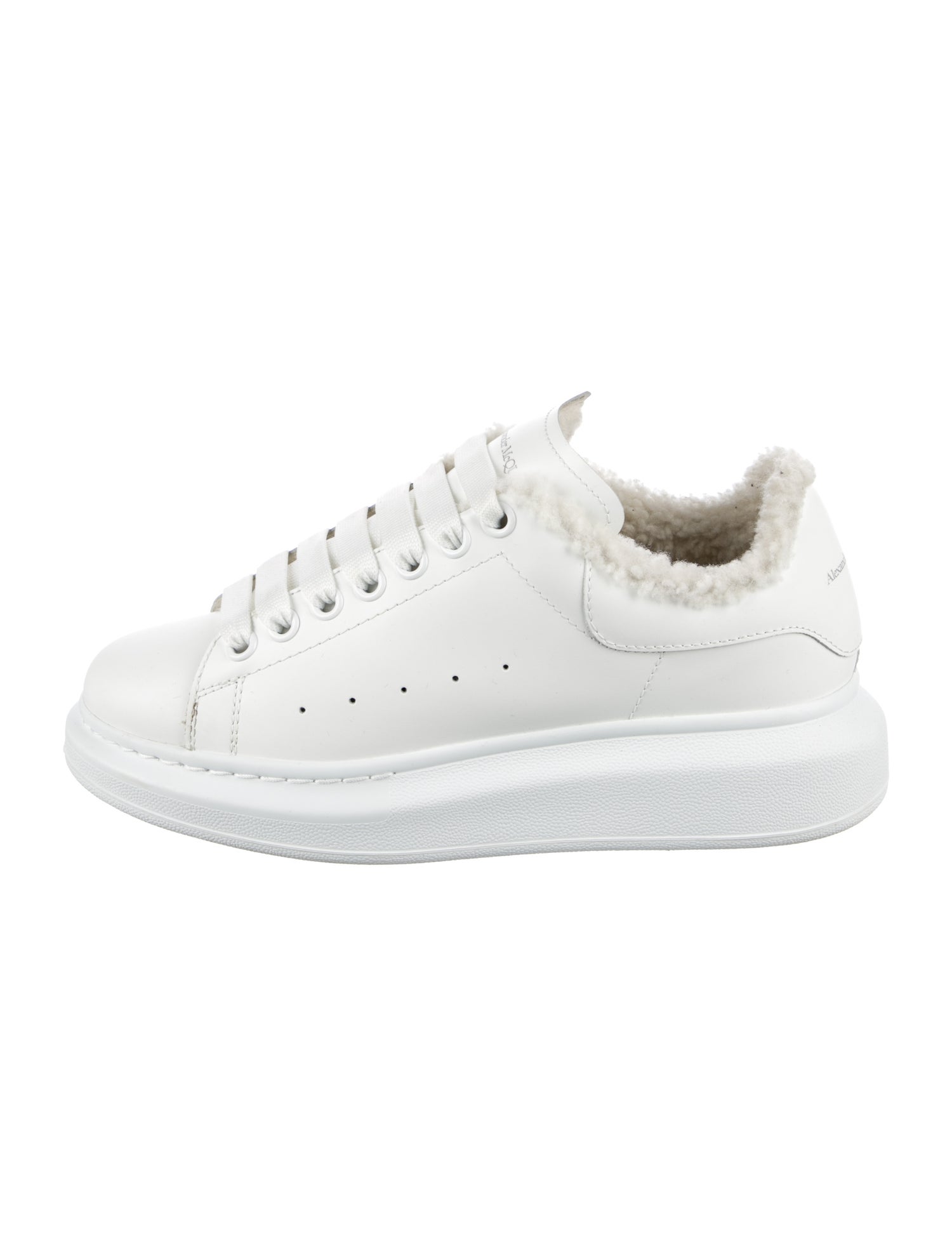 Alexander McQueen Leather Sneakers - White Sneakers, Shoes - ALE180743 ...