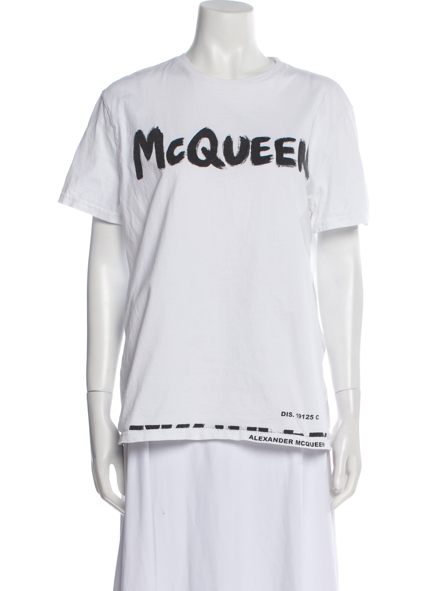 Alexander McQueen Graphic Print Crew Neck T-Shirt - White Tops ...