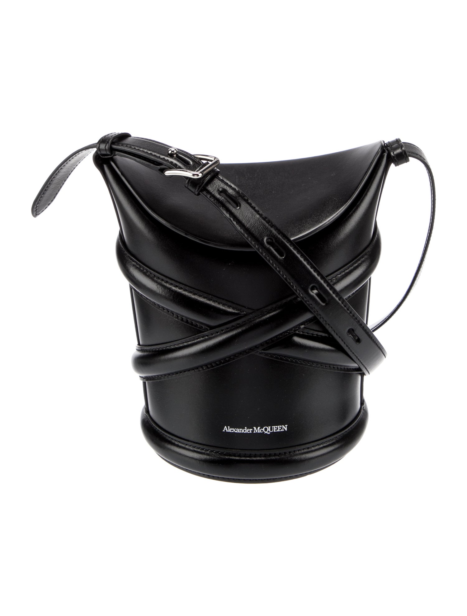 Alexander McQueen The Curve Bucket Bag - Black Bucket Bags, Handbags ...