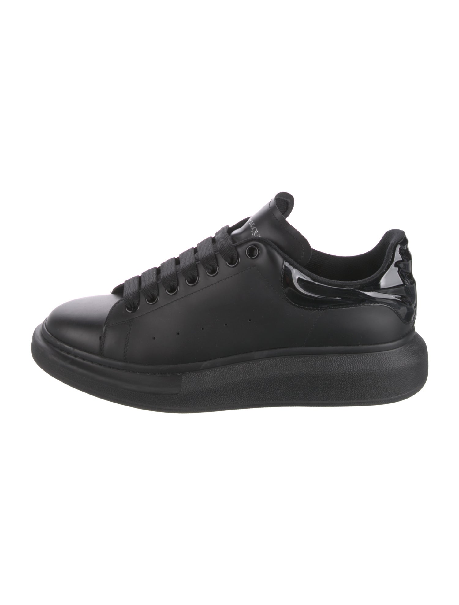 Alexander McQueen Leather Sneakers - Black Sneakers, Shoes - ALE189102 ...