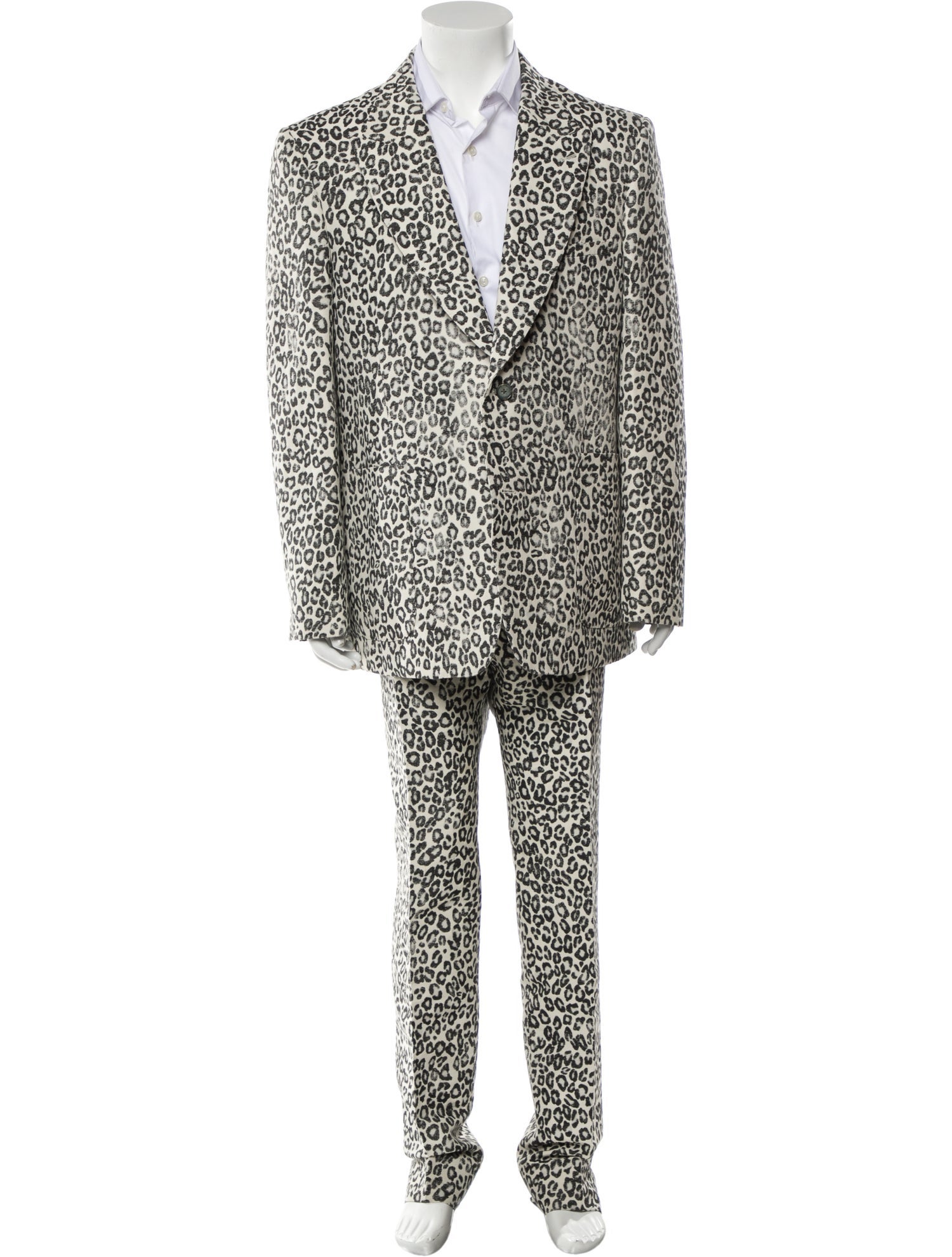 Alexander McQueen Animal Print Two-Piece Suit - Neutrals, 11" Rise ...