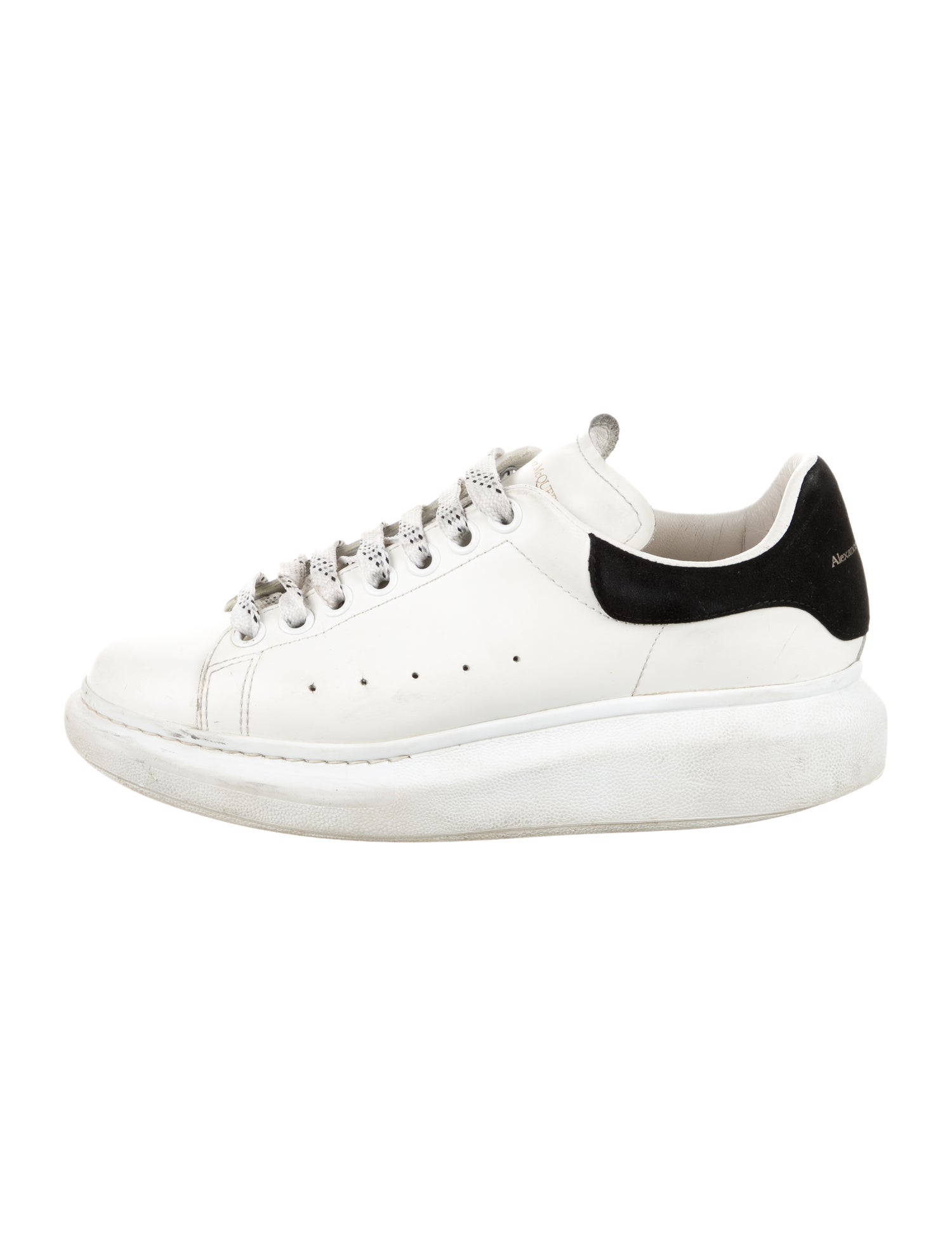 Alexander McQueen Leather Sneakers - White Sneakers, Shoes - ALE194949 ...