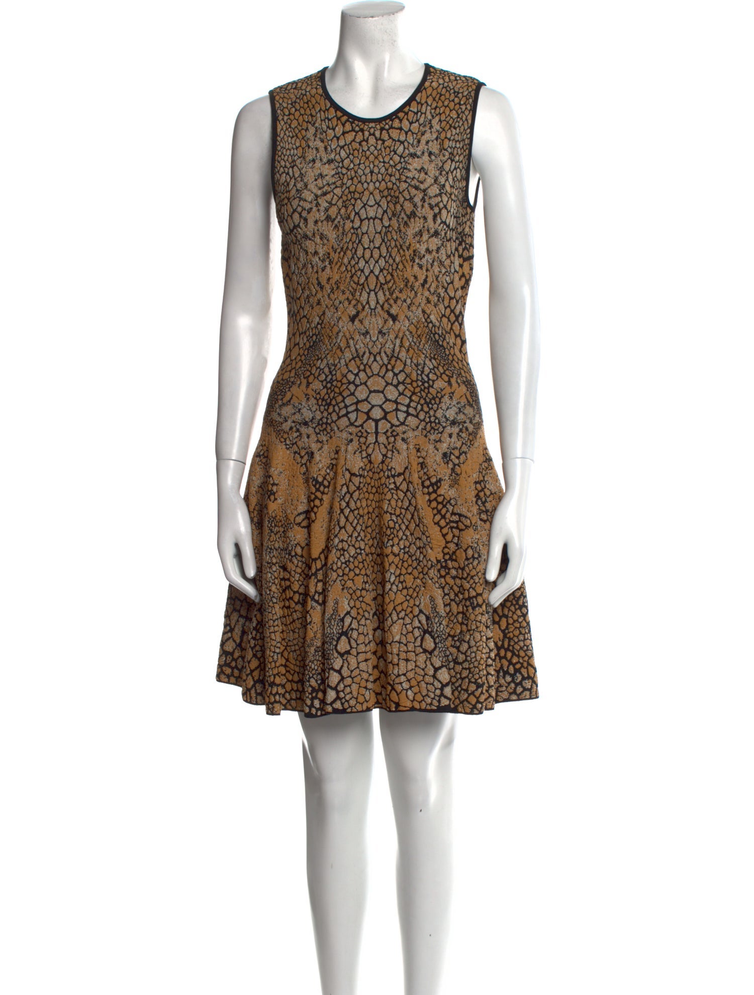 Alexander McQueen Animal Print Mini Dress - Black Dresses, Clothing ...