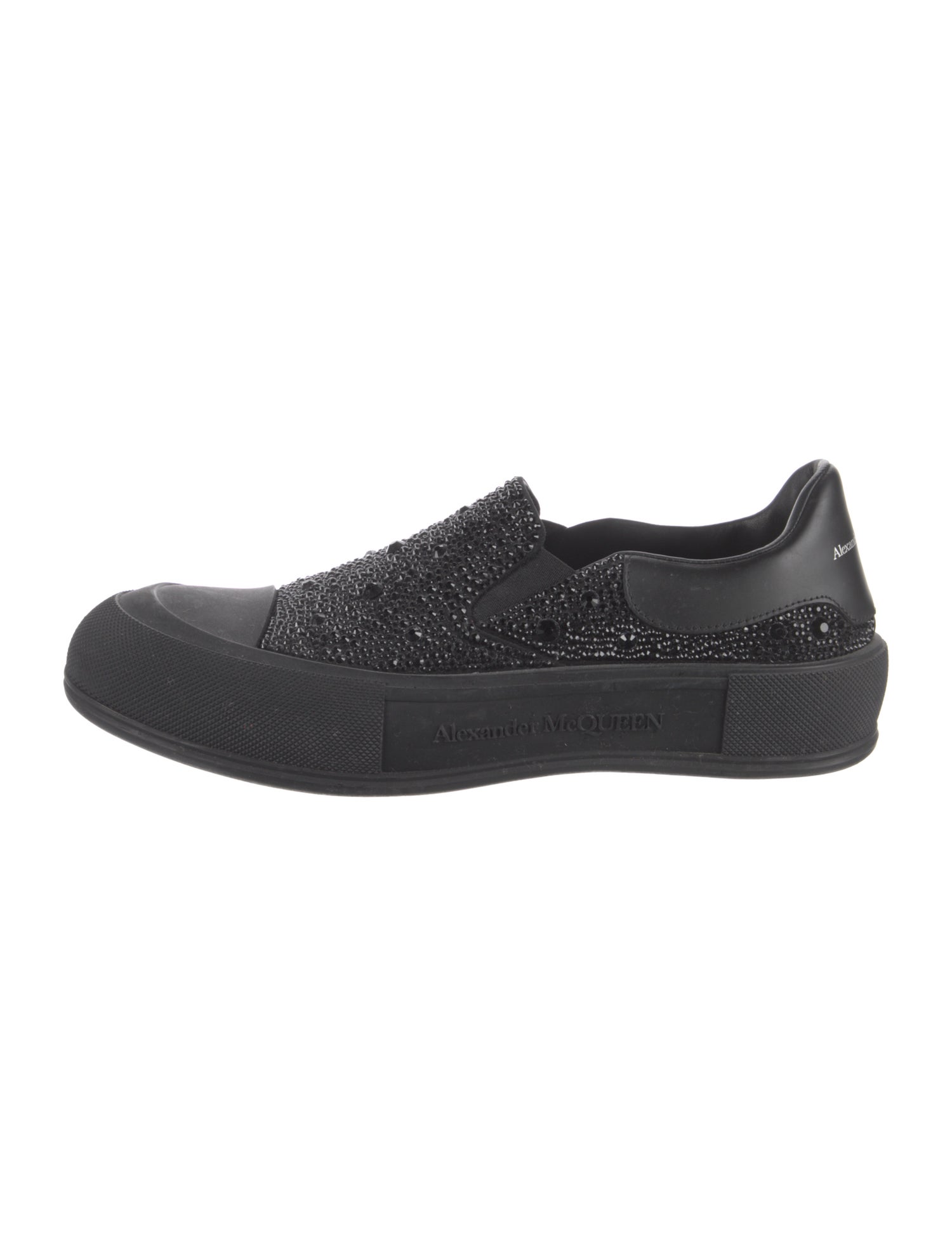 Alexander McQueen Rubber Crystal Embellishments Sneakers - Black ...