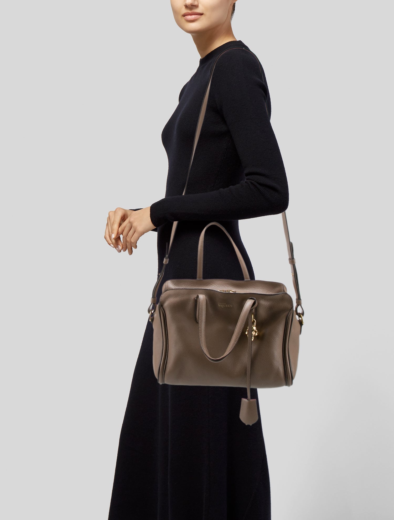 Prada Cervo Leather Shoulder Bag - Brown Crossbody Bags, Handbags ...