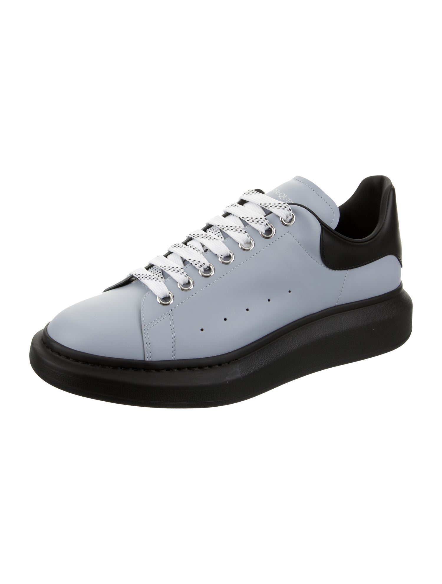 Alexander McQueen Leather Sneakers - Blue Sneakers, Shoes - ALE227562 ...