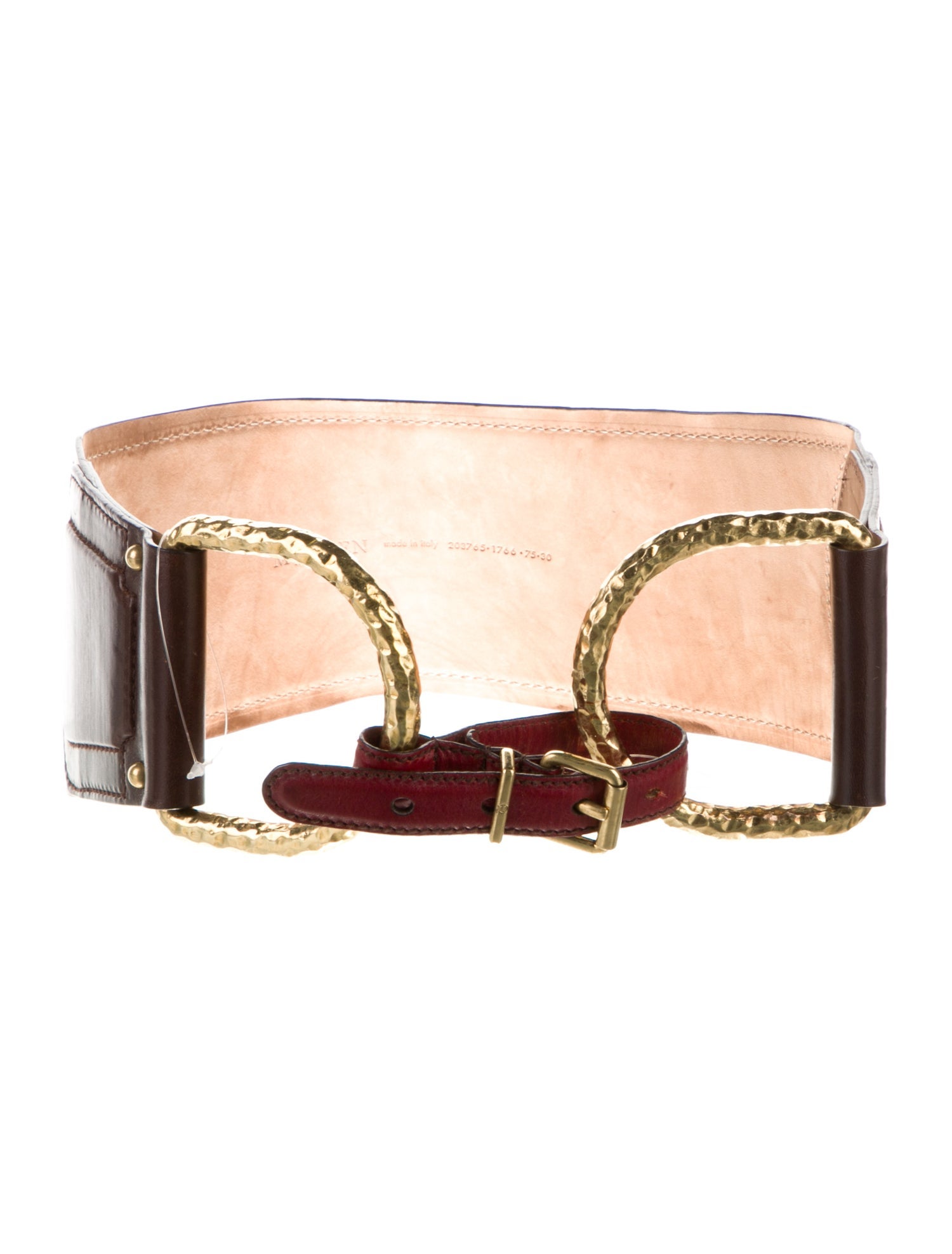 Alexander McQueen Wide Leather Waist Belt - Red Belts, Accessories ...