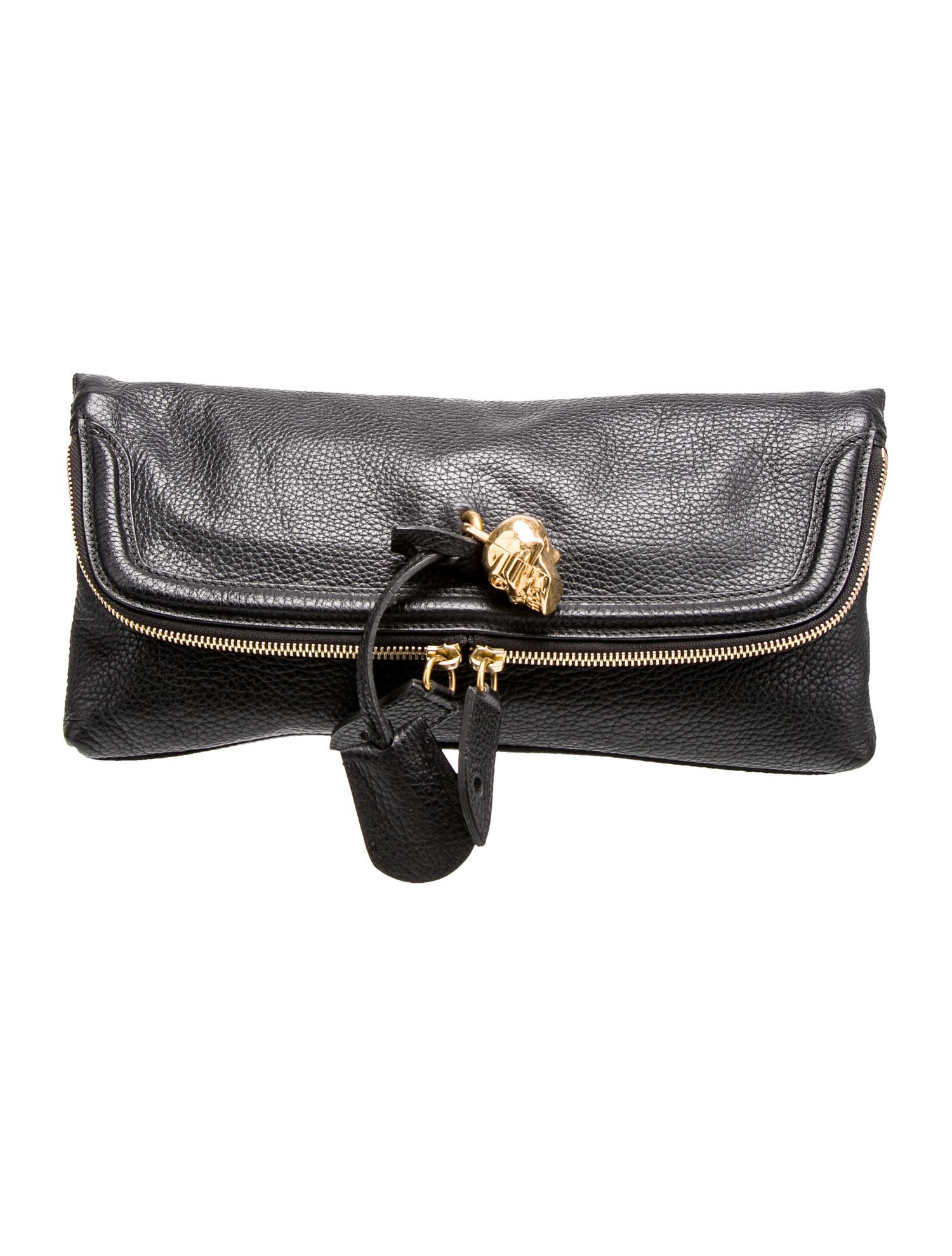 Alexander McQueen Skull Clutch - Black Clutches, Handbags - ALE245877 ...