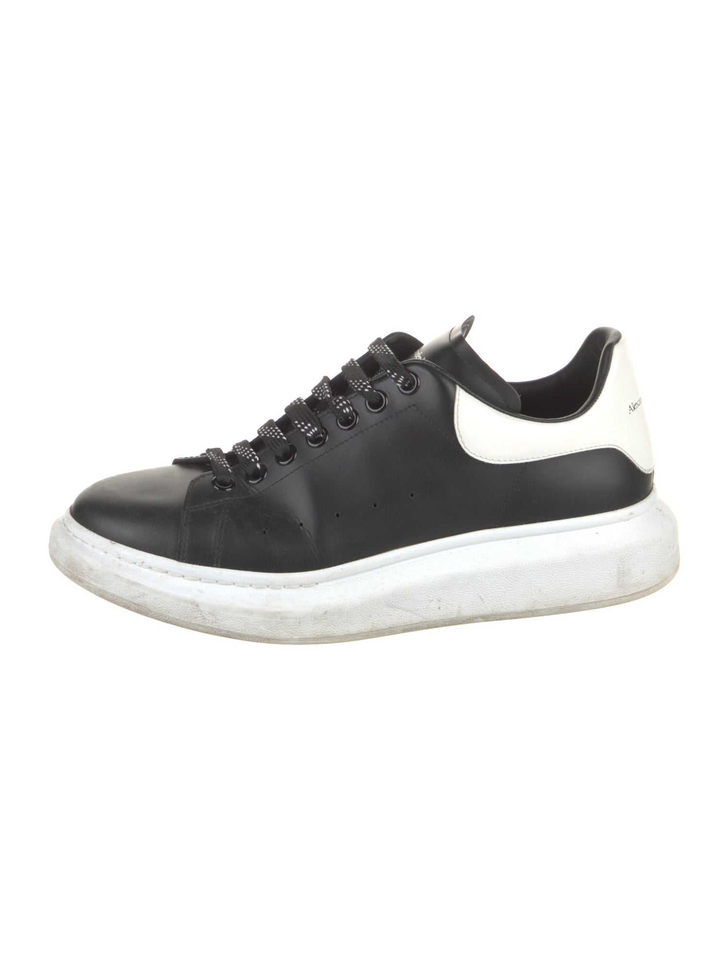 Alexander McQueen Leather Printed Sneakers - Black Sneakers, Shoes ...