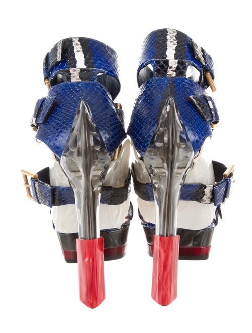 Alexander McQueen Maya Python Platform Sandals - Shoes - ALE28142 | The ...