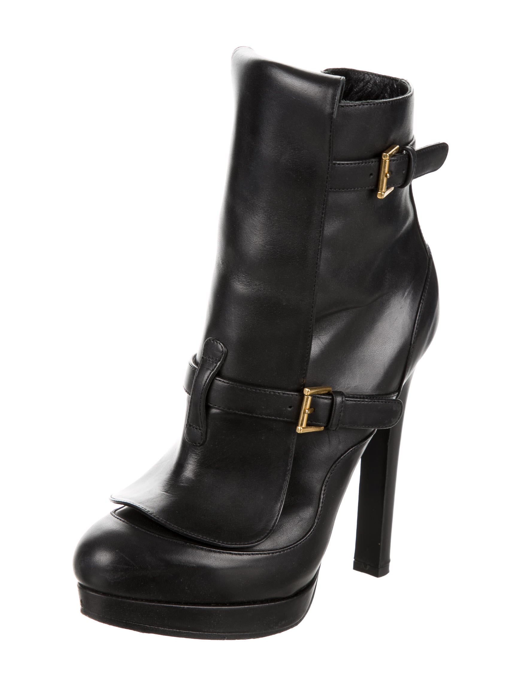 Alexander McQueen Platform Ankle Boots - Black Boots, Shoes - ALE38479 ...