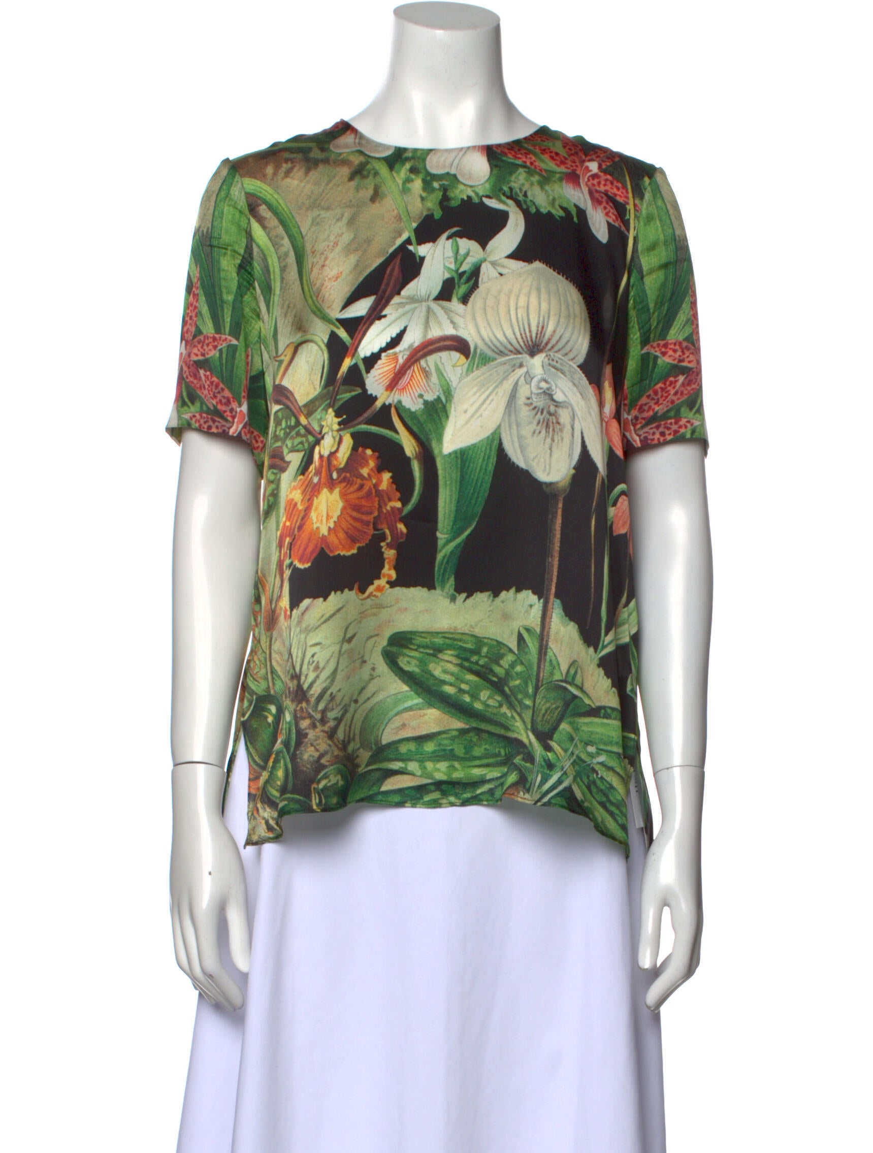 Elizabeth and James Printed Silk Top - Neutrals Tops, Clothing ...