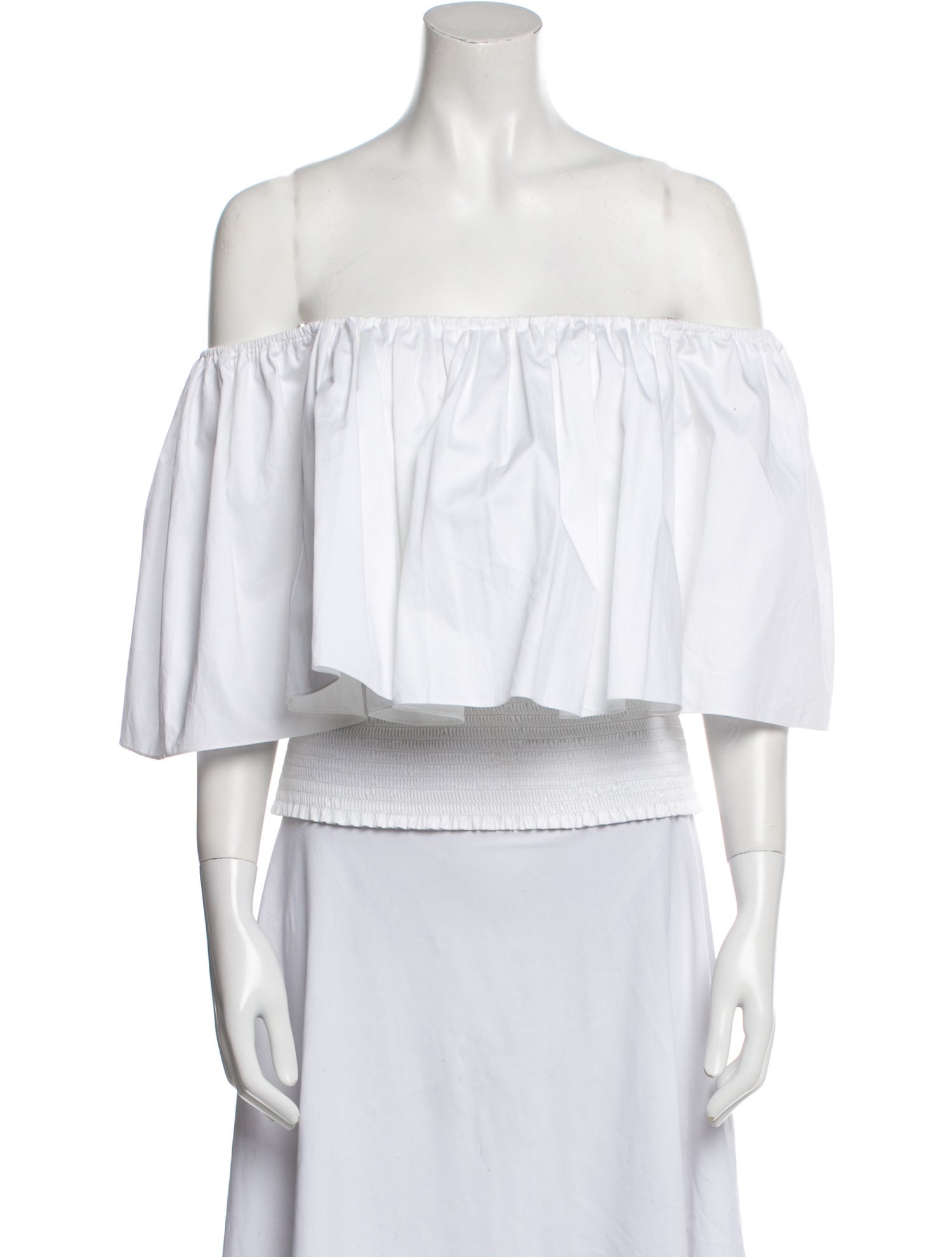 Adam Lippes Off-The-Shoulder Three-Quarter Sleeve Crop Top w/ Tags ...