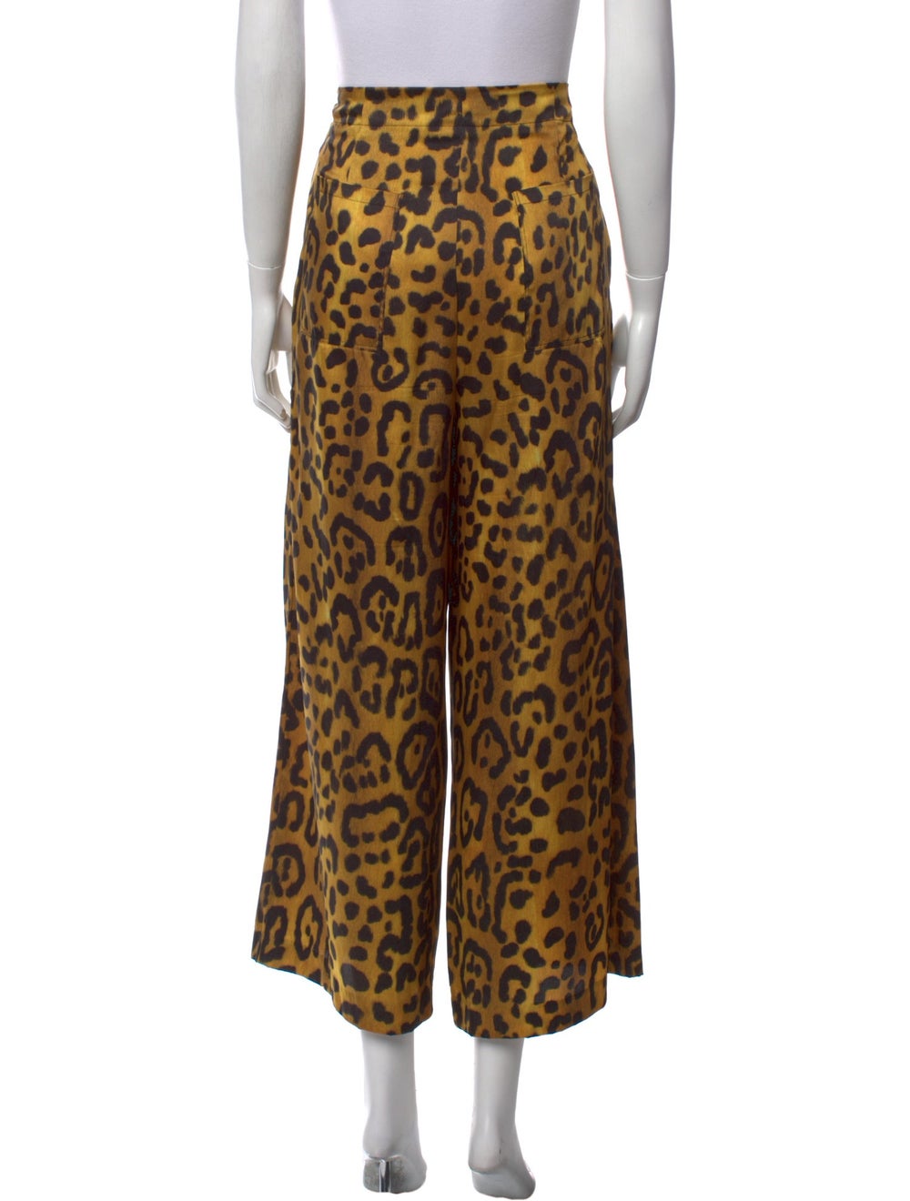 Adam Lippes Animal Print Wide Leg Pants - Neutrals, 12.5" Rise Pants ...