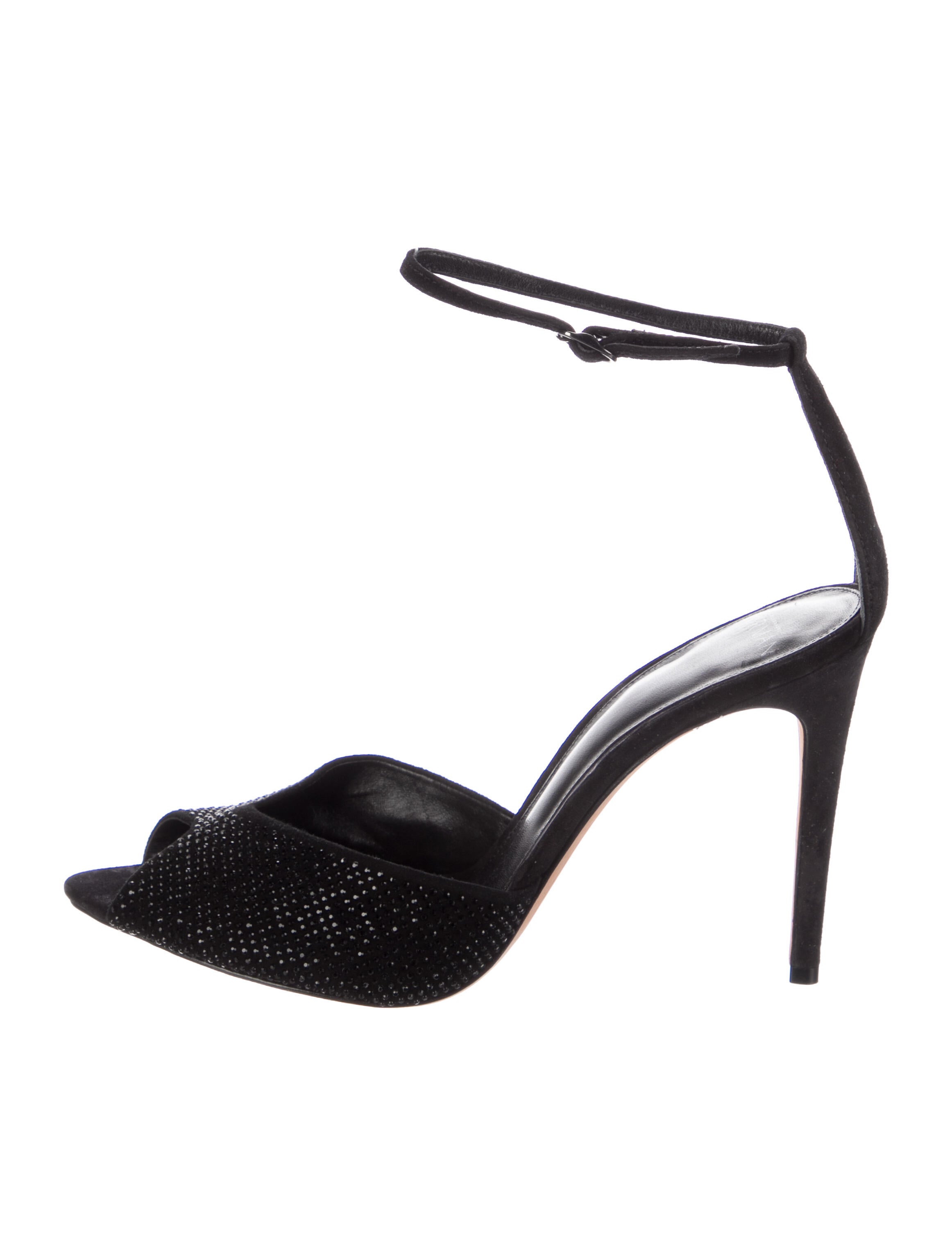 Alexandre Birman Suede Studded Accents Sandals - Clear Sandals, Shoes ...