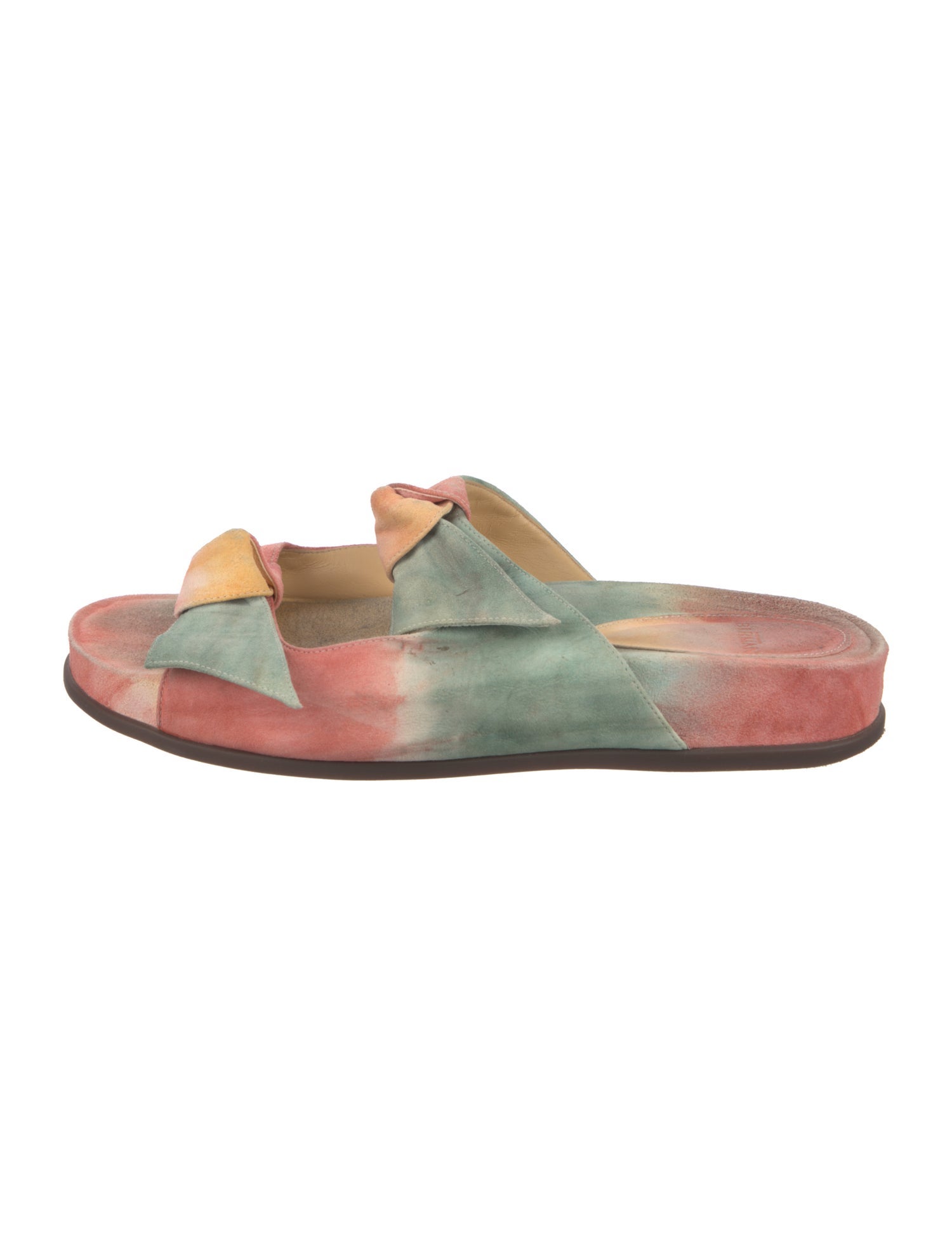 Alexandre Birman Canvas Tie-Dye Print Slides - Green Sandals, Shoes ...