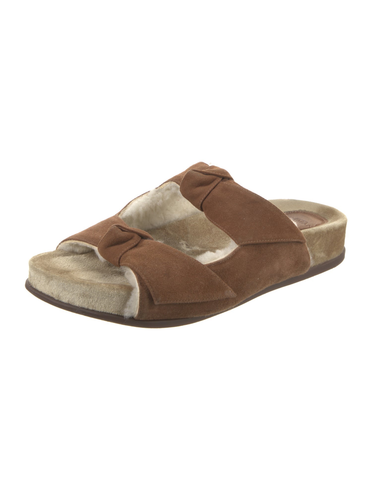 Staud Suede Slides - Brown Sandals, Shoes - WSTFG53556 | The RealReal