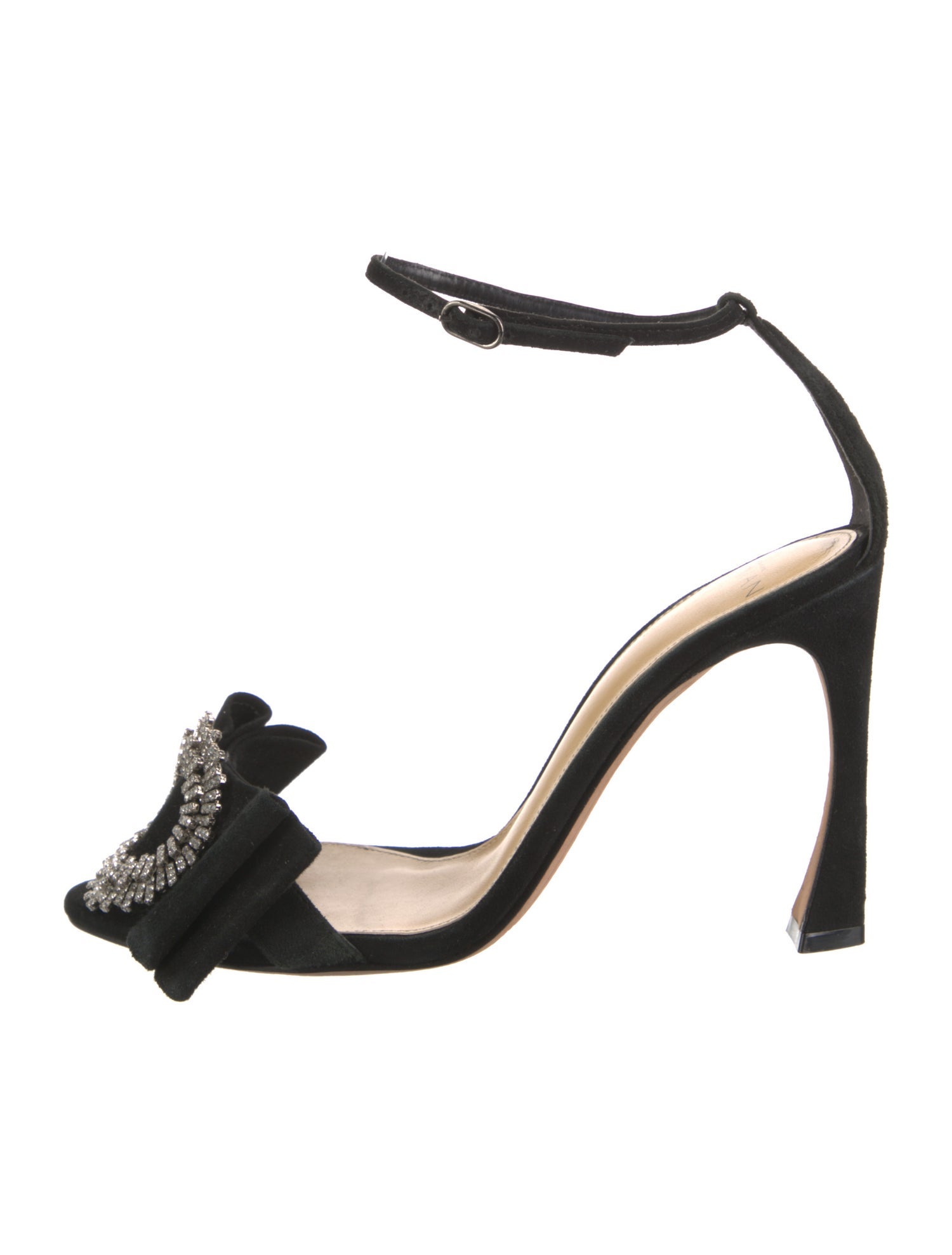 Alexandre Birman Suede Crystal Embellishments Sandals - Black Sandals ...