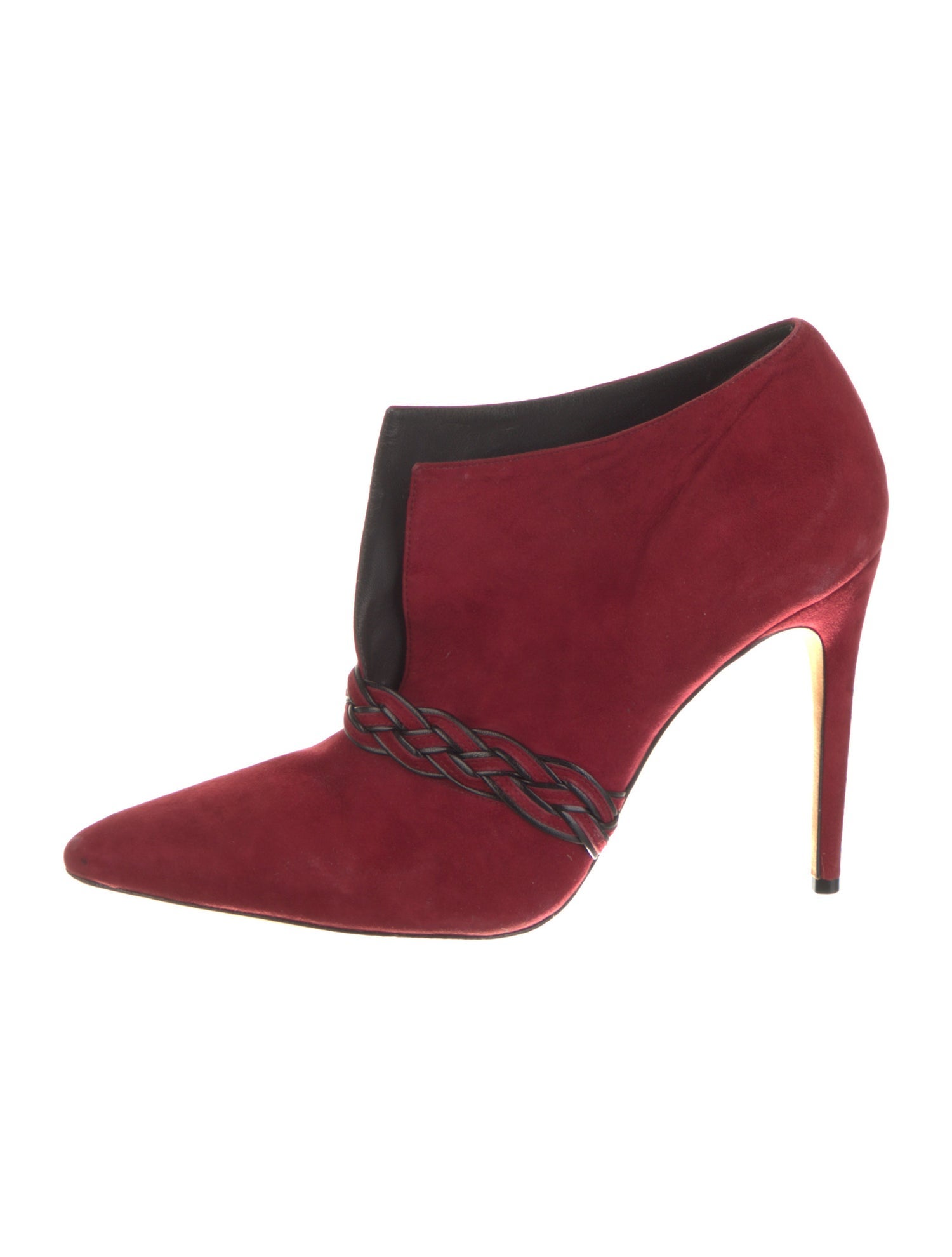 Alexandre Birman Suede Colorblock Pattern D'Orsay Pumps - Red Pumps ...
