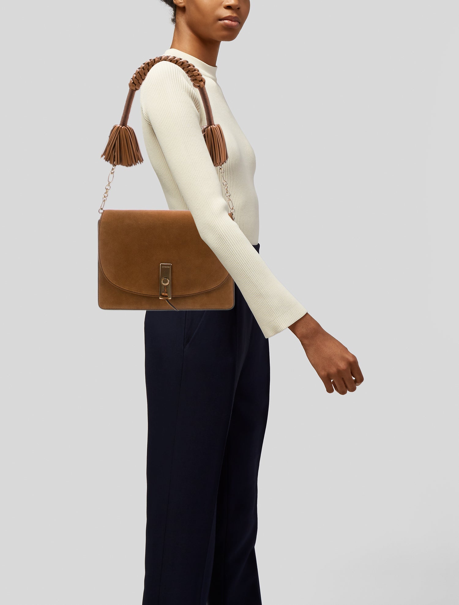 Bvlgari Leather-Trimmed Canvas Bag - Black Shoulder Bags, Handbags ...