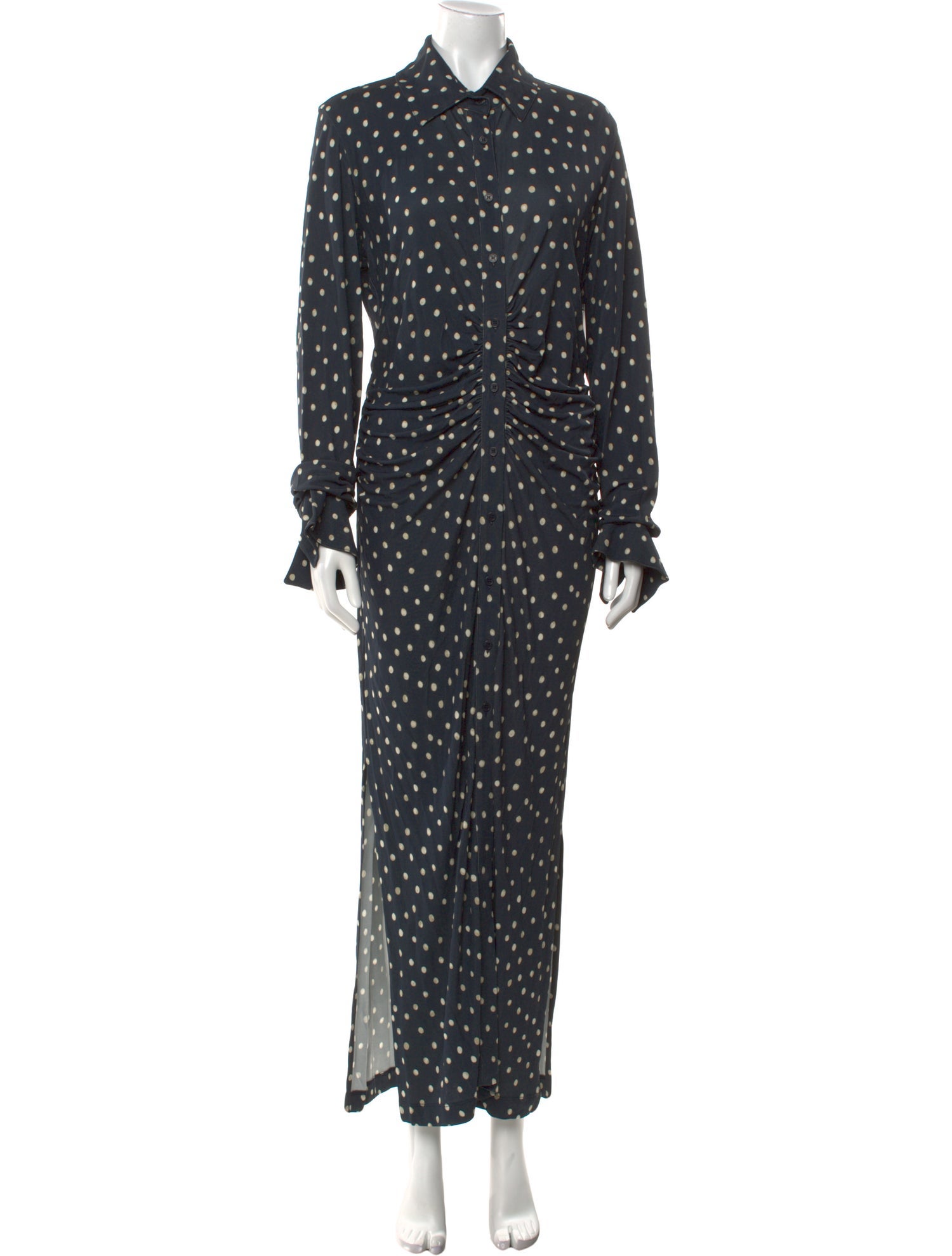 Altuzarra Polka Dot Print Long Dress w/ Tags - Blue Dresses, Clothing ...