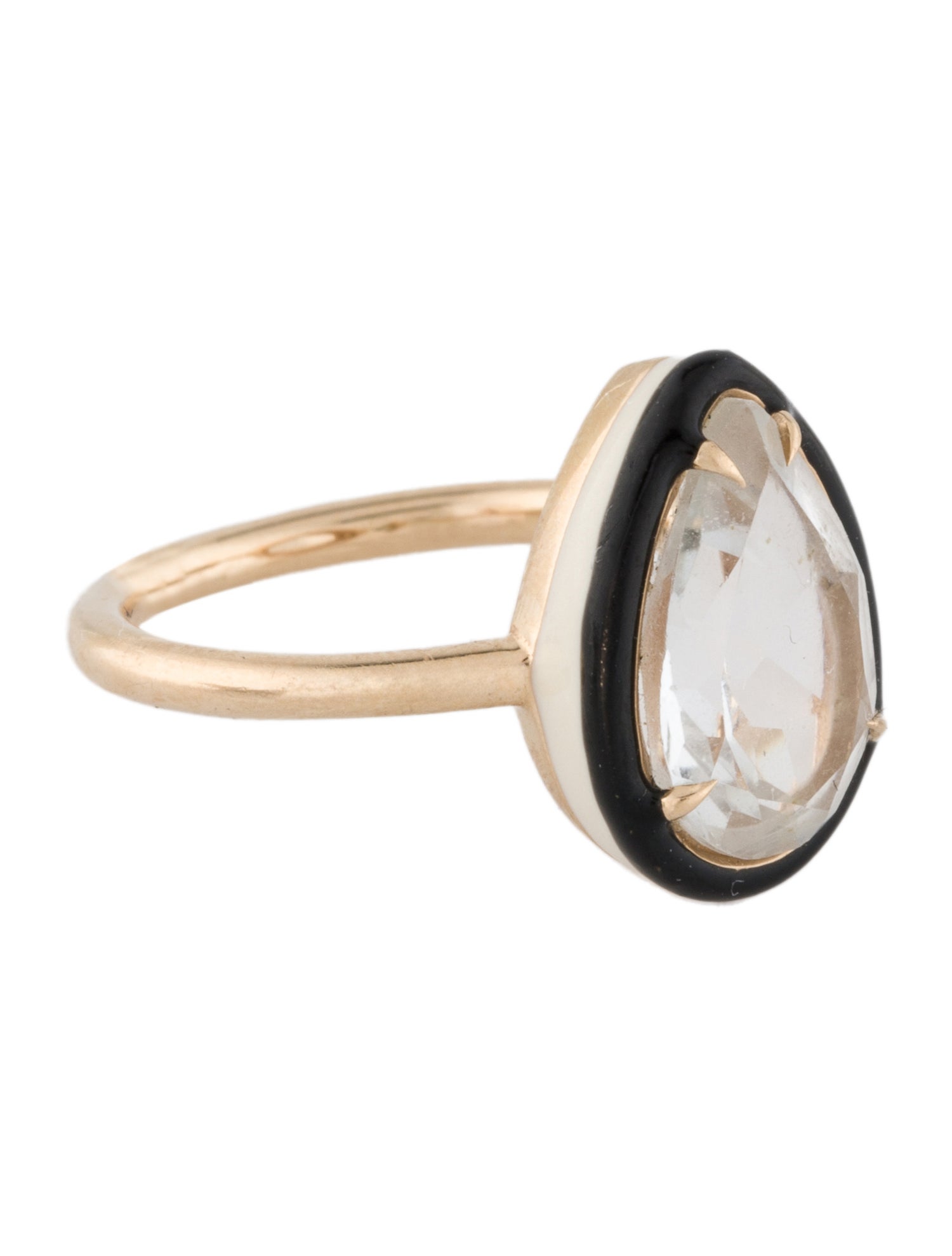 Alison Lou 14K 2.97ct Topaz & Enamel Cocktail Ring - 14K Yellow Gold ...
