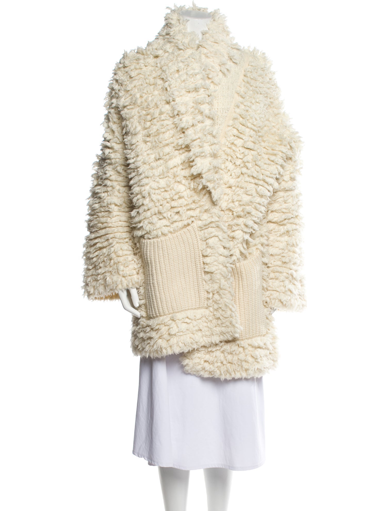 Alanui Faux Fur Coat - Neutrals Coats, Clothing - ALUUU22141 | The RealReal