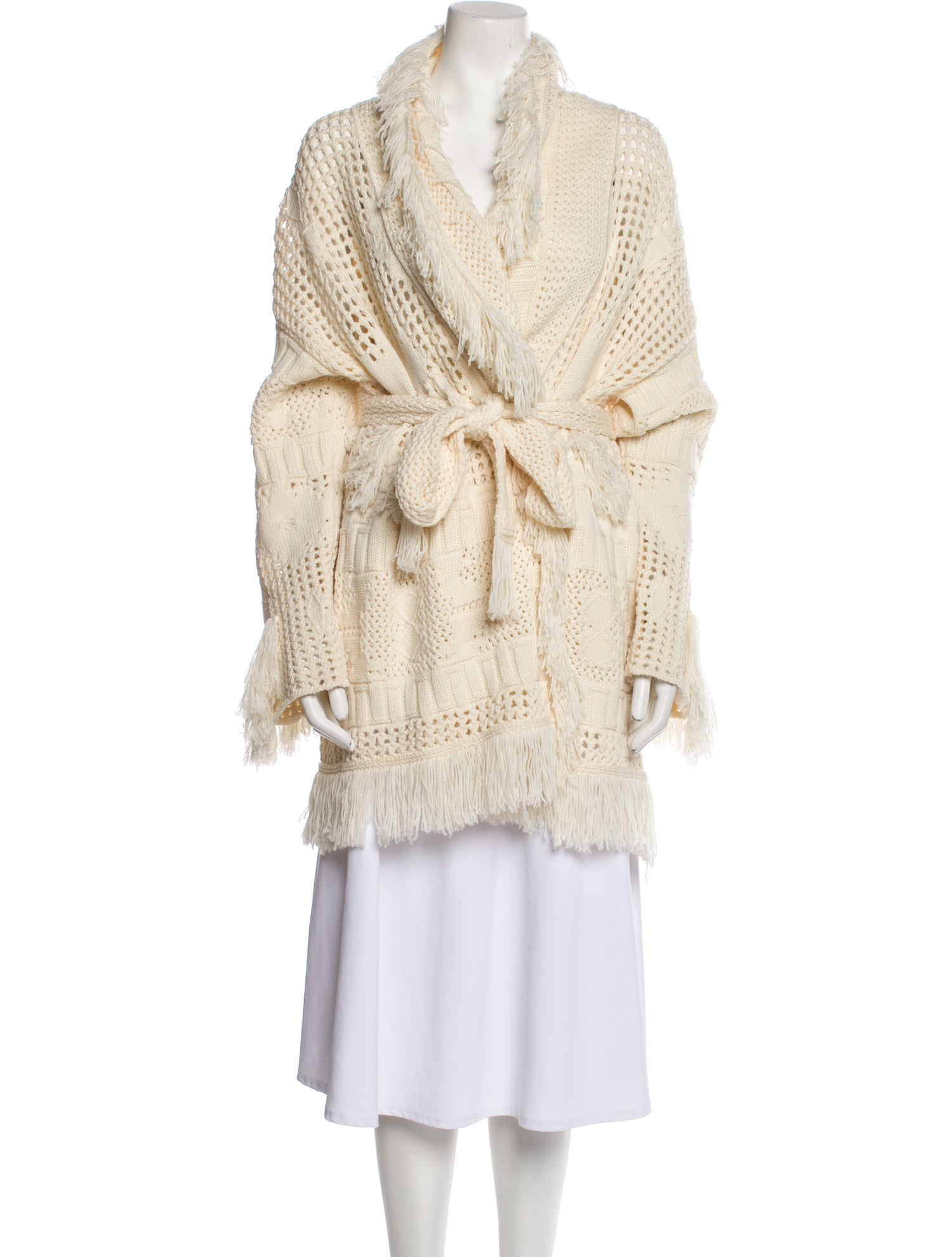 Alanui Virgin Wool Cowl Neck Sweater - Neutrals Knitwear, Clothing ...