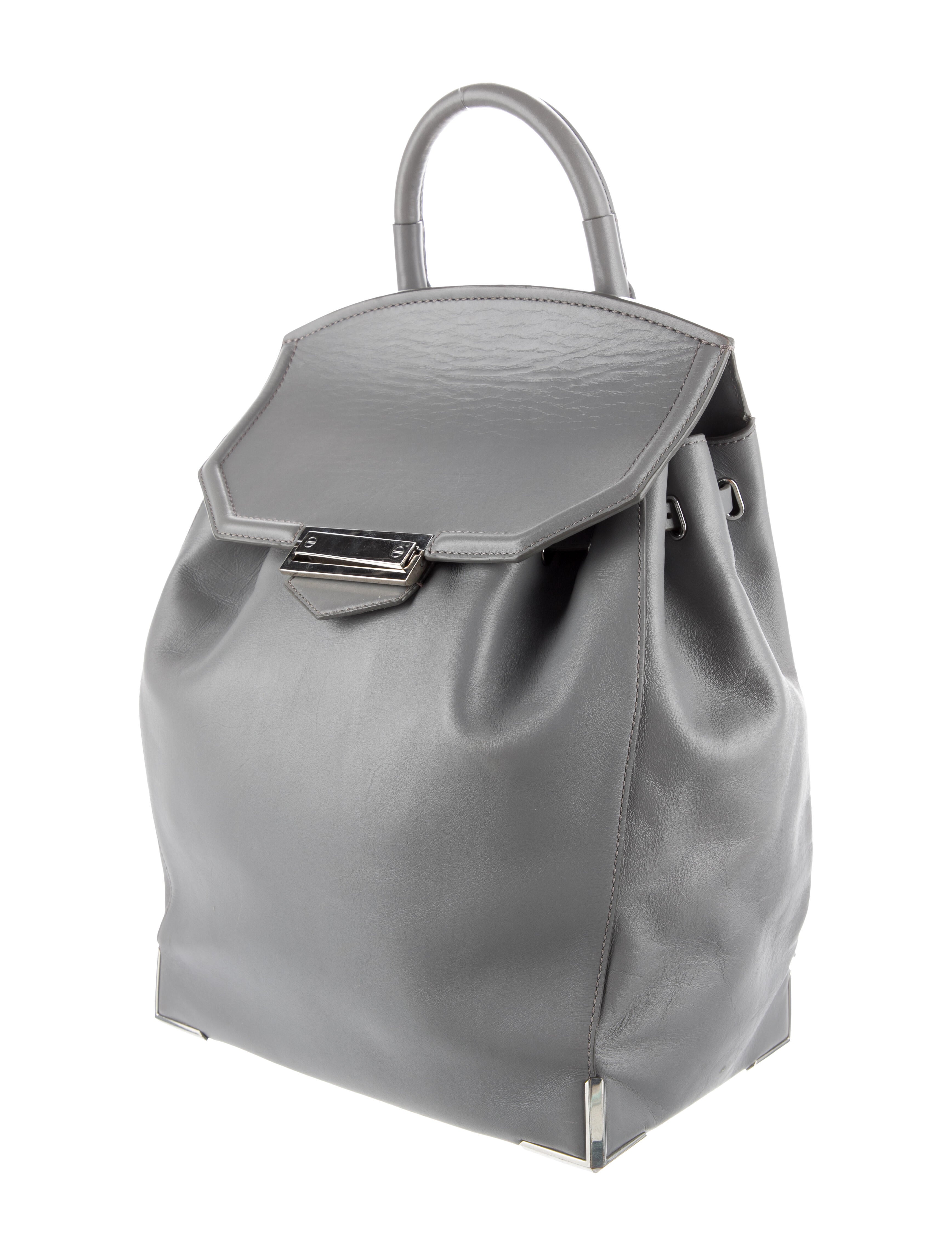 Alexander Wang Leather Mini Marti Backpack - Grey Backpacks, Handbags ...