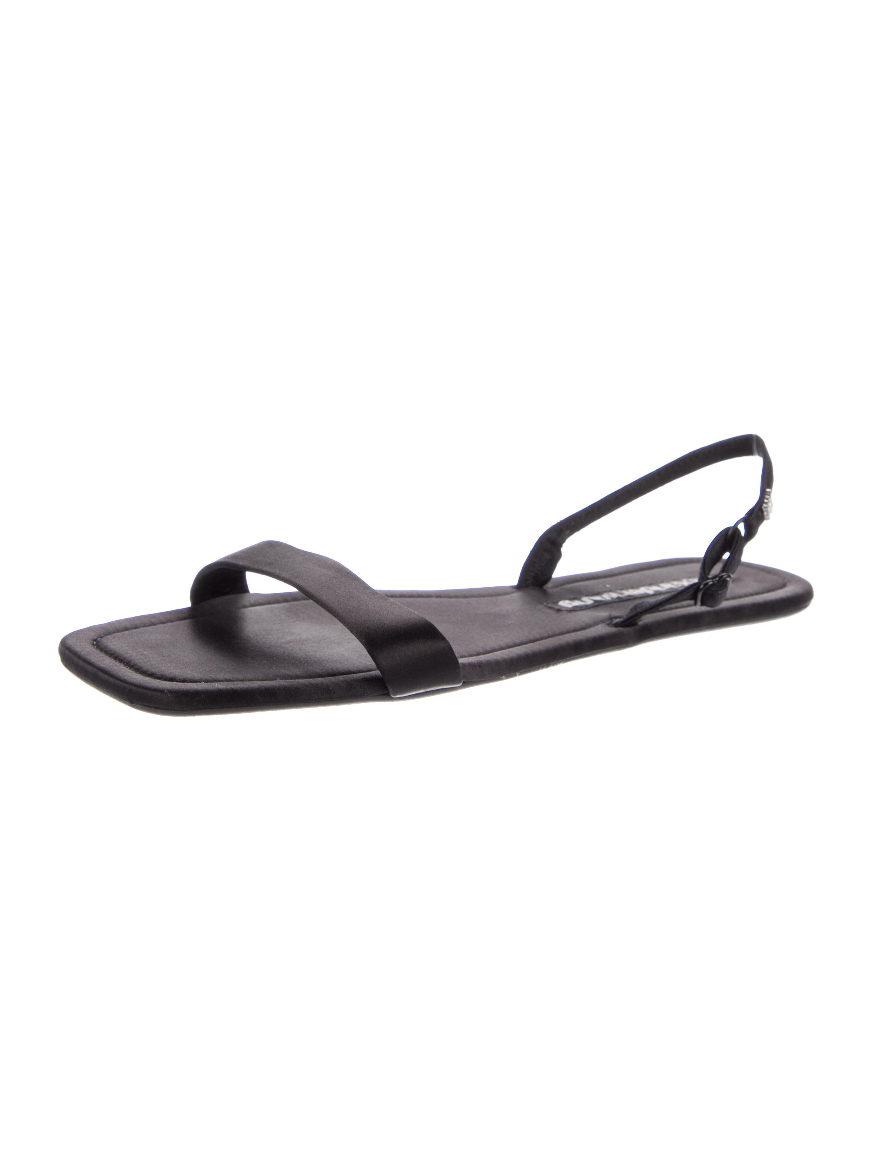 Alexander Wang Simona Fur-Trimmed Sandals - Black Sandals, Shoes ...