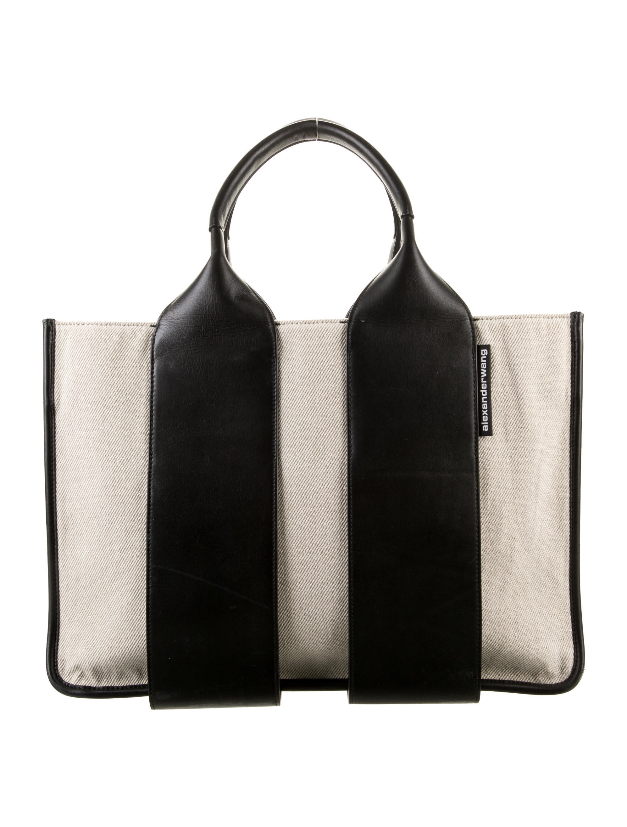 Alexander Wang Leather Trimmed Canvas Tote Bag - Black Totes, Handbags ...
