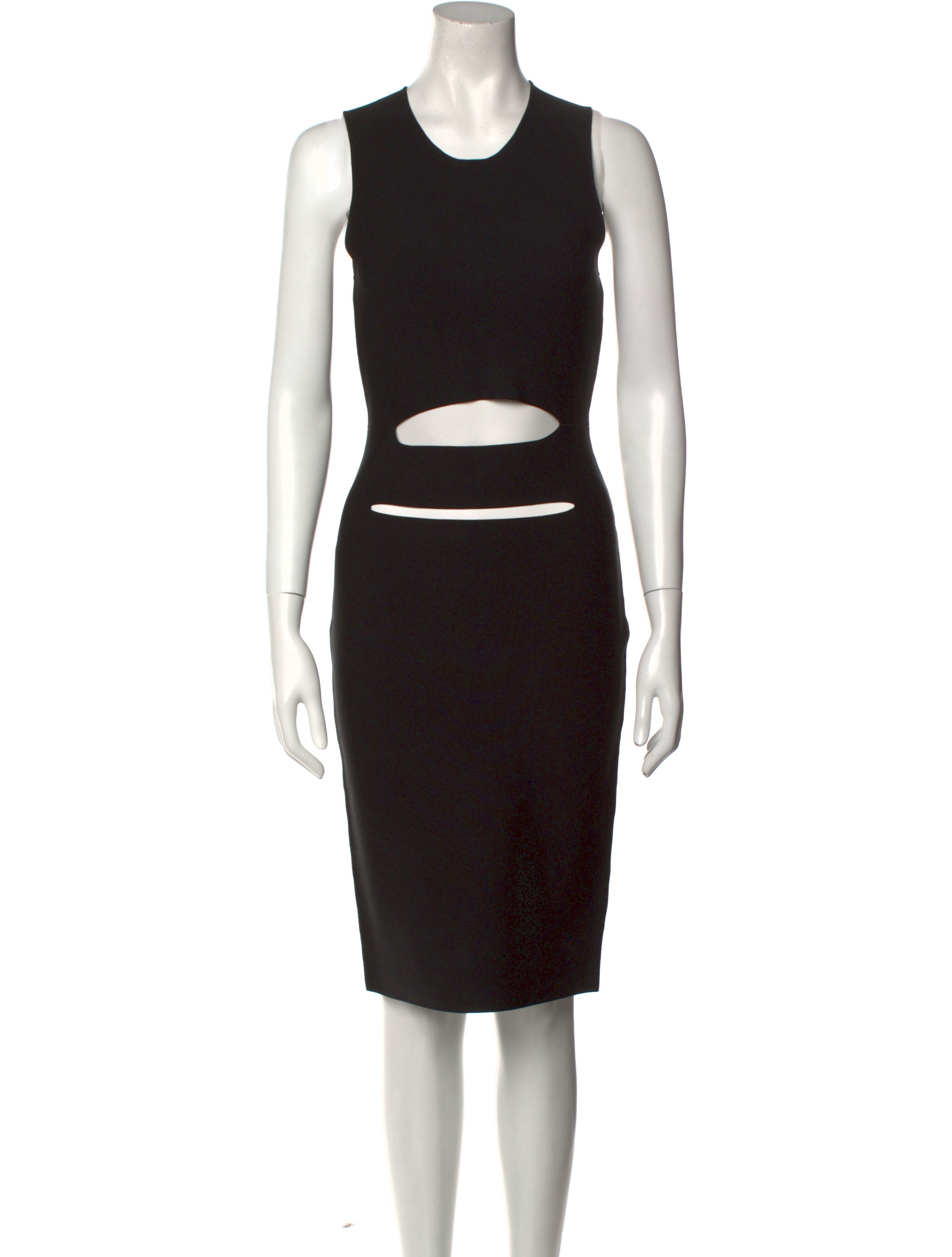 Alexander Wang Crew Neck Knee-Length Dress - Black Dresses, Clothing ...